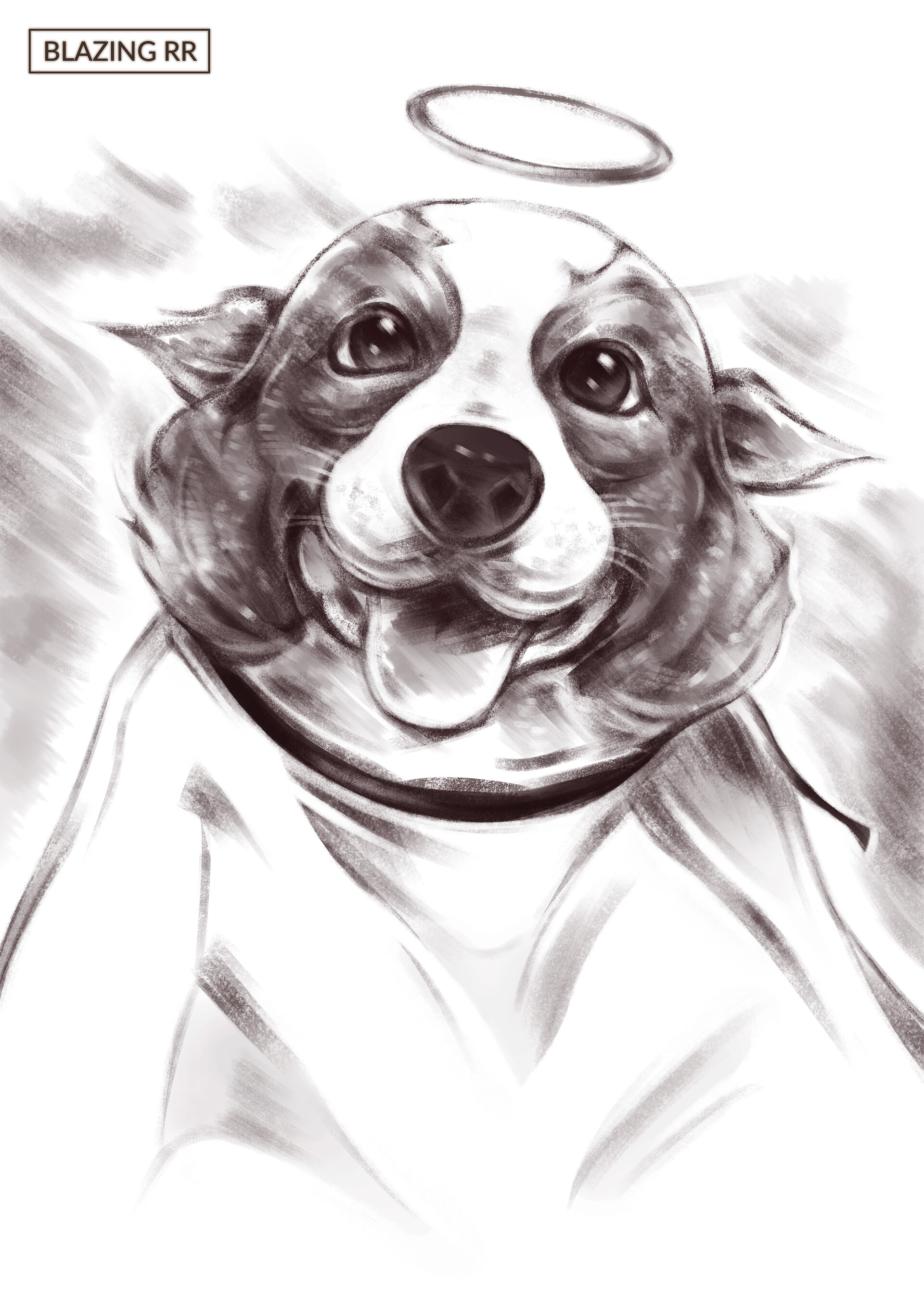 ArtStation - Doggo Angel Doodle!