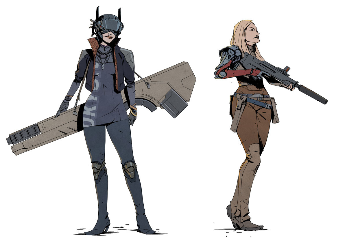 ArtStation - Gun girls