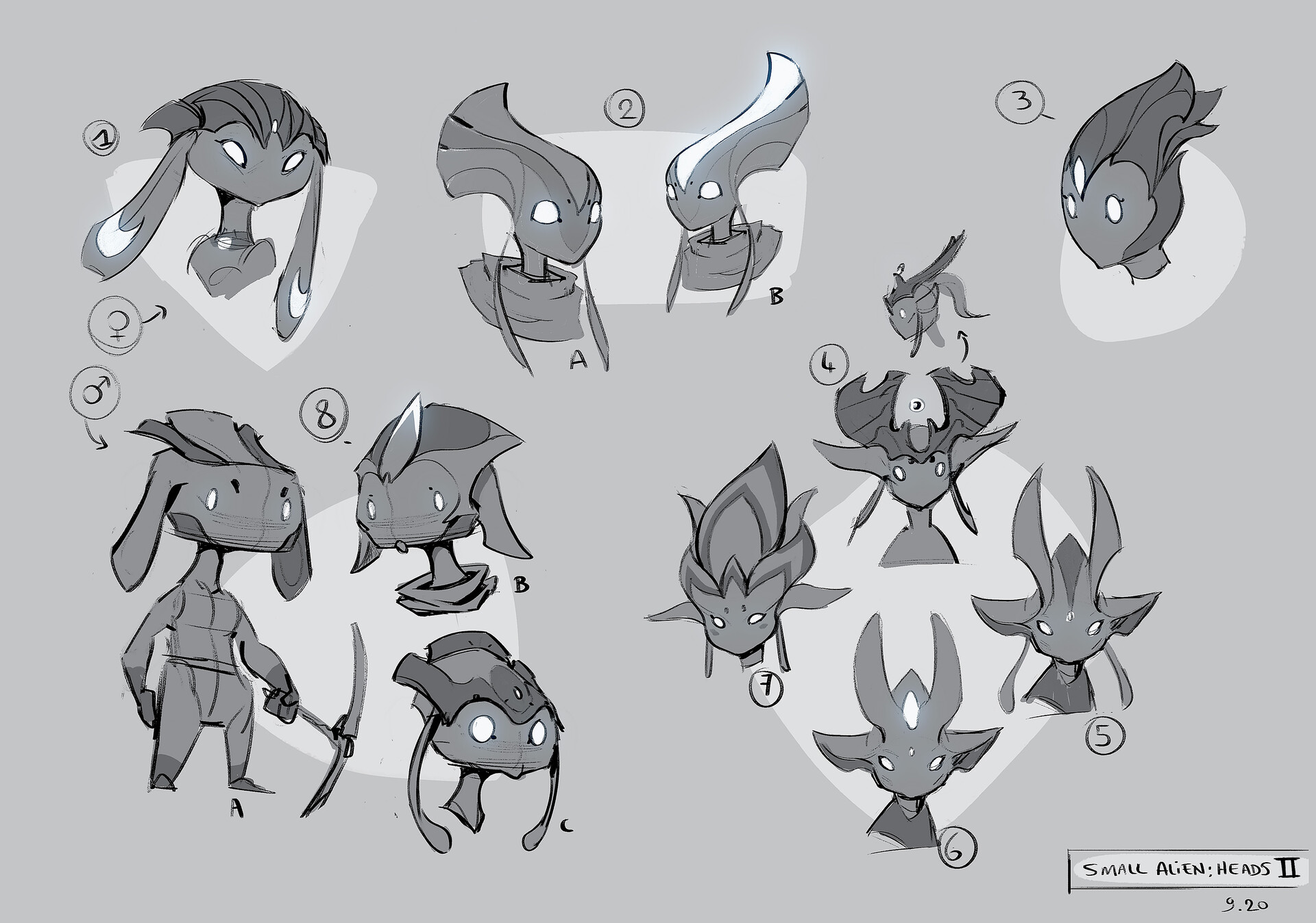 Alexandre Coadou - Asterians concepts and sketches