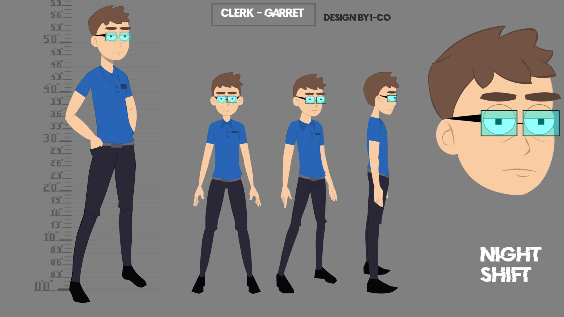 ArtStation - NIGHT SHIFT - Character Design [Clerk - Garret]