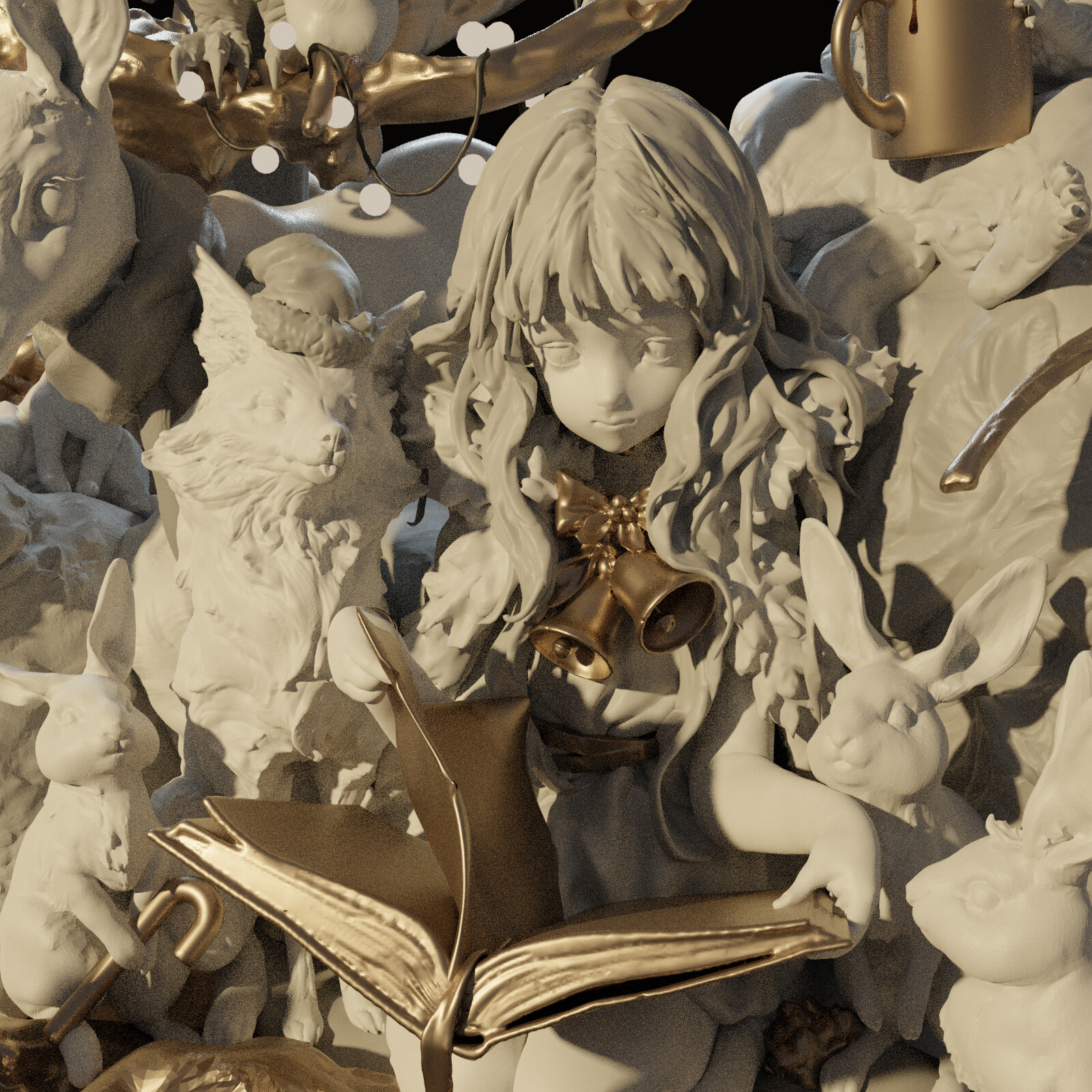 Entei Ryu - 《Forest Friends》statue