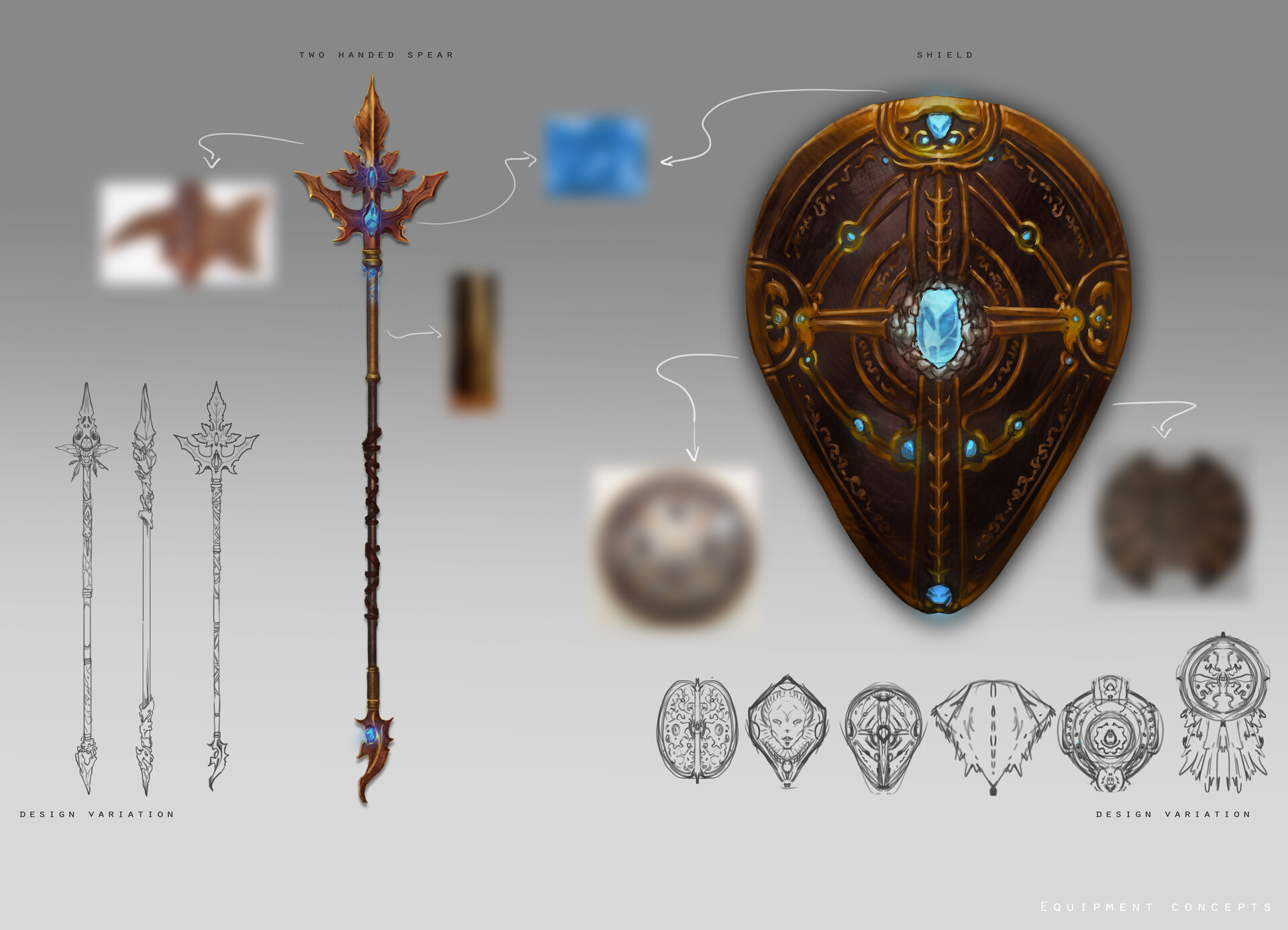 ArtStation - warm and cool weapons