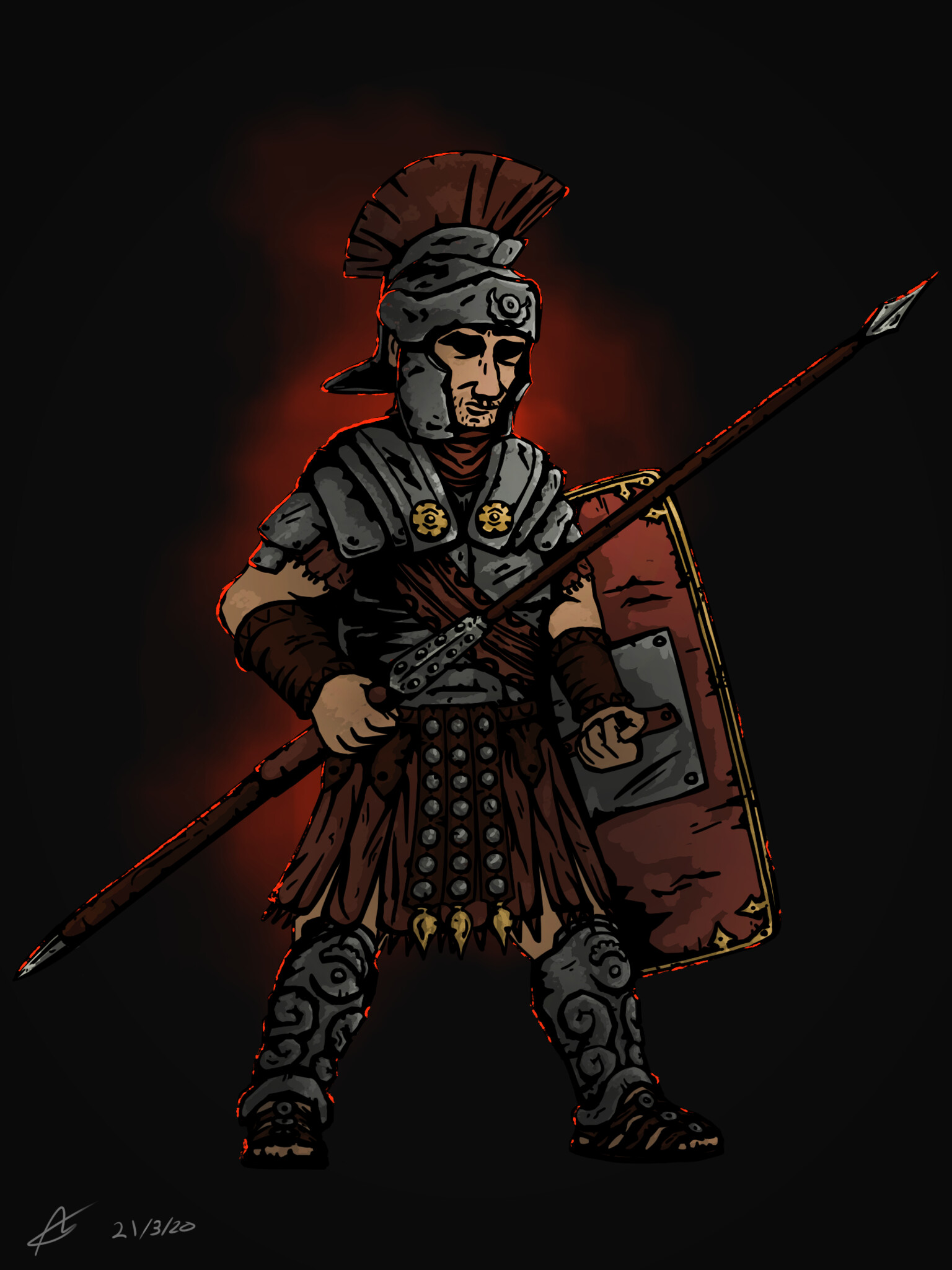 ArtStation - Darkest Dungeon Fan Art Centurion Concept