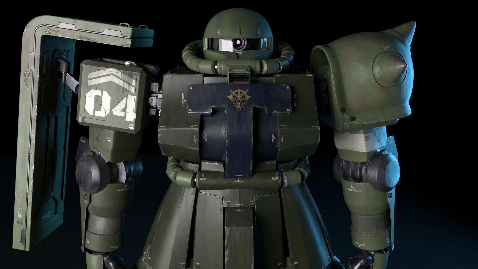 ArtStation - MS-06 ZAKU 3D MODEL