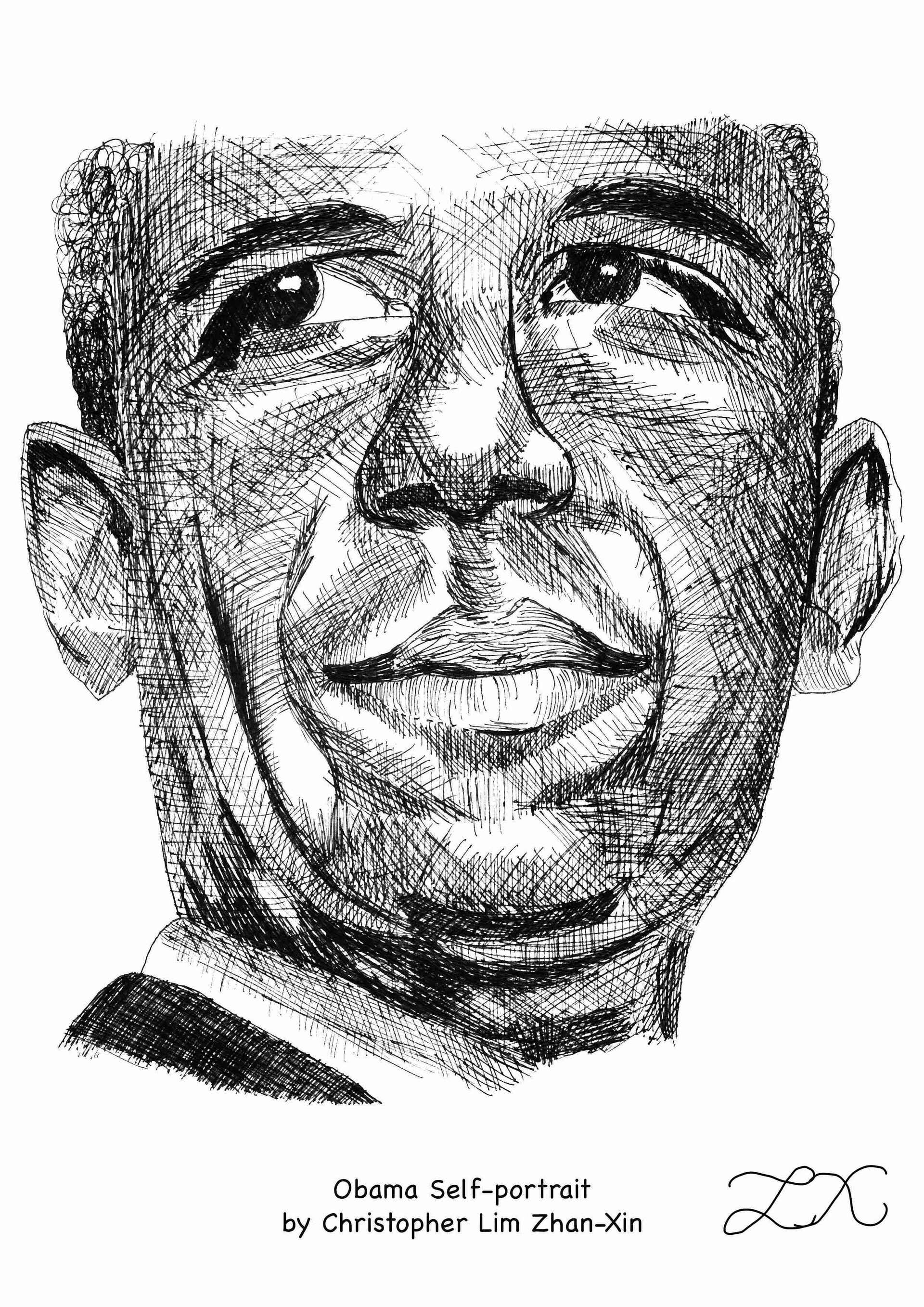 Barack Obama Pencil Drawing