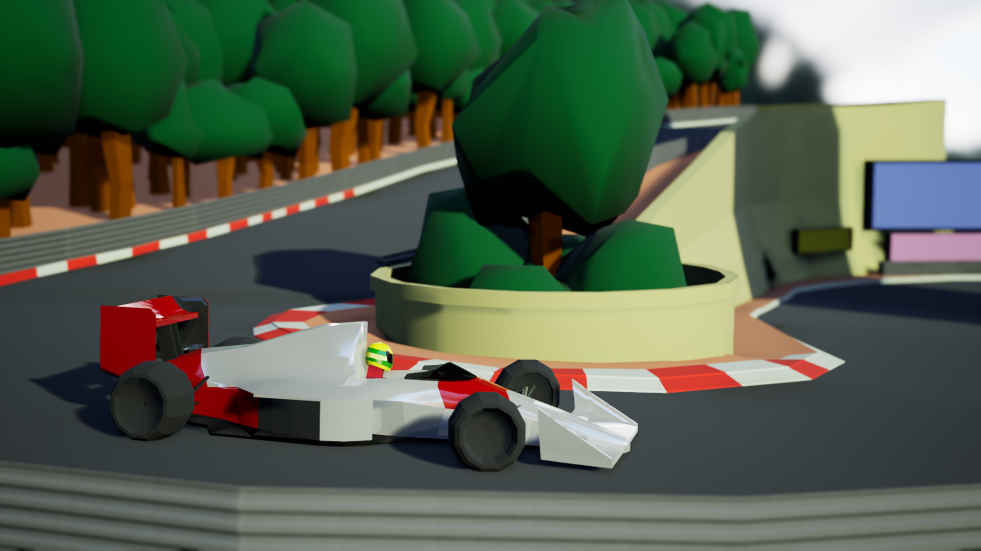 ArtStation - Low Poly F1 Ayrton Senna Monaco Diorama