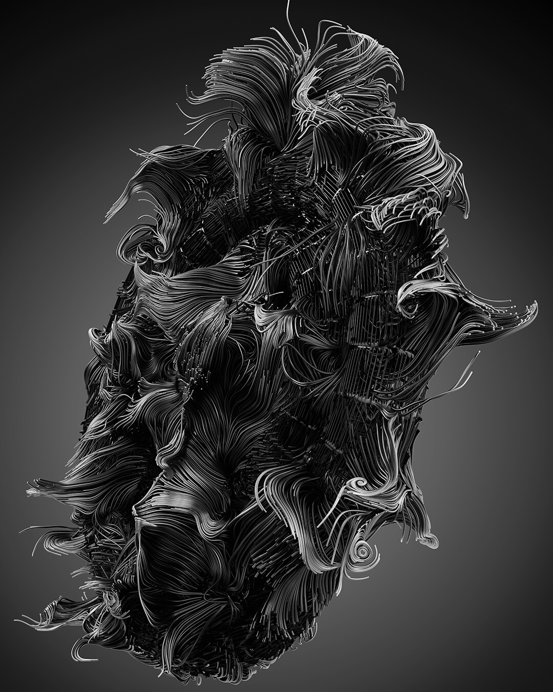 Chaotic Lines - Chaotic Lines #47_b&w