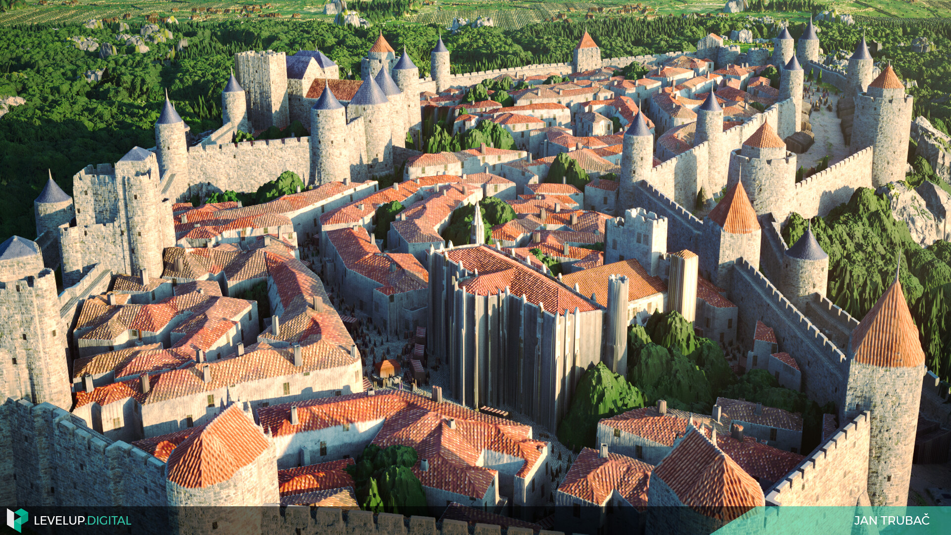 Jan Trubač - Medieval City - Substance Designer
