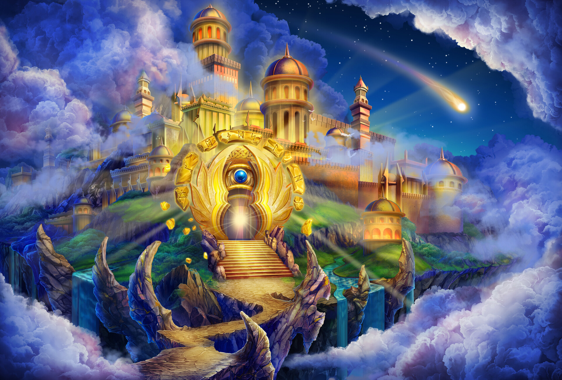 ArtStation - Slot game background - an Asgard