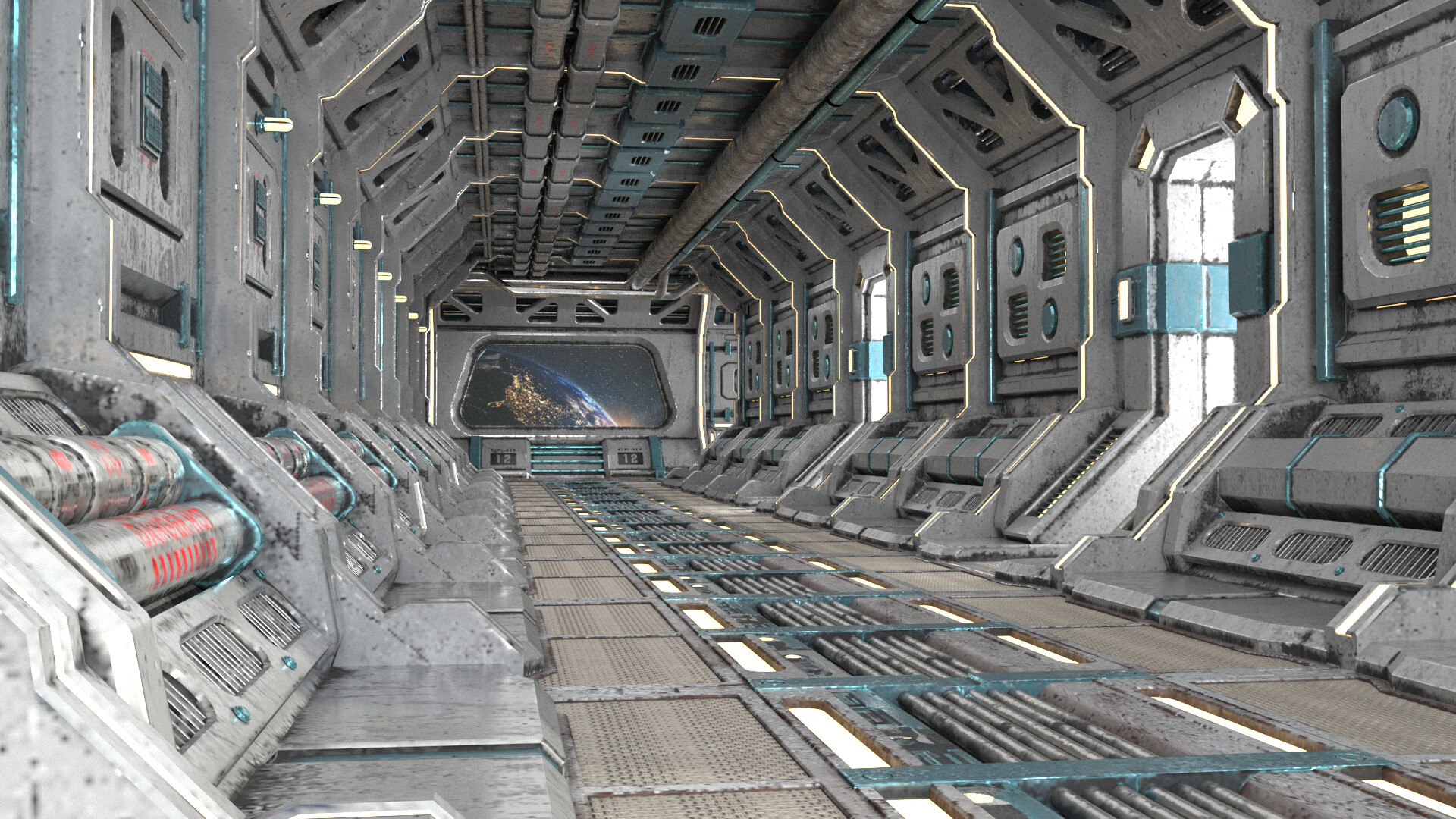 ArtStation - Modular Hard surface Space Ship