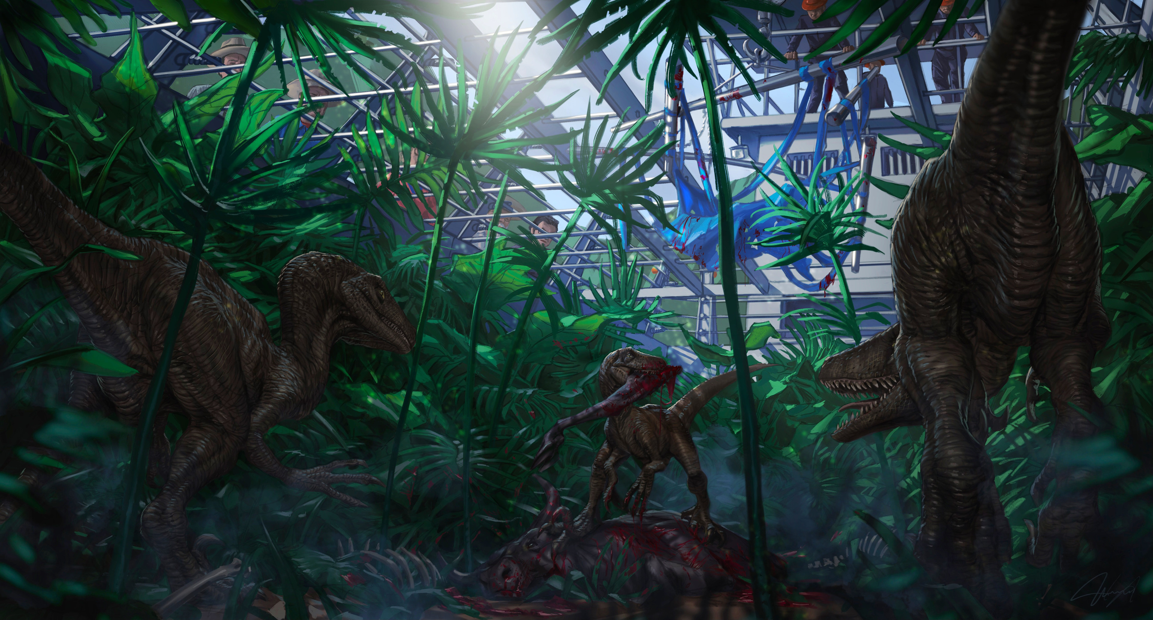 Jurassic Park - Inside the Pen by Jaroslav Kosmina : r/JurassicPark
