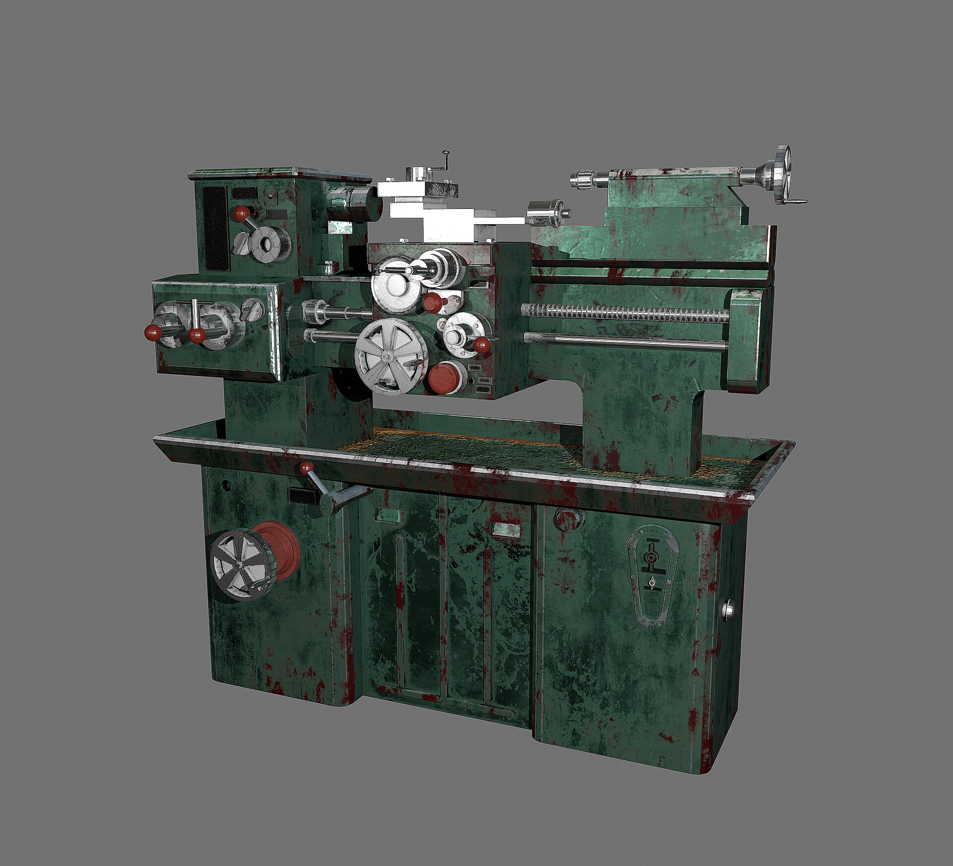 Lathe Machine 3d Diagram