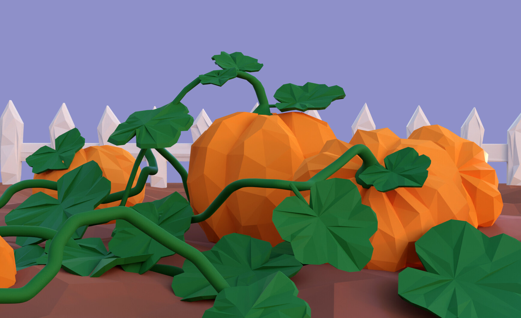 ArtStation - Low Poly Pumpkin Scene