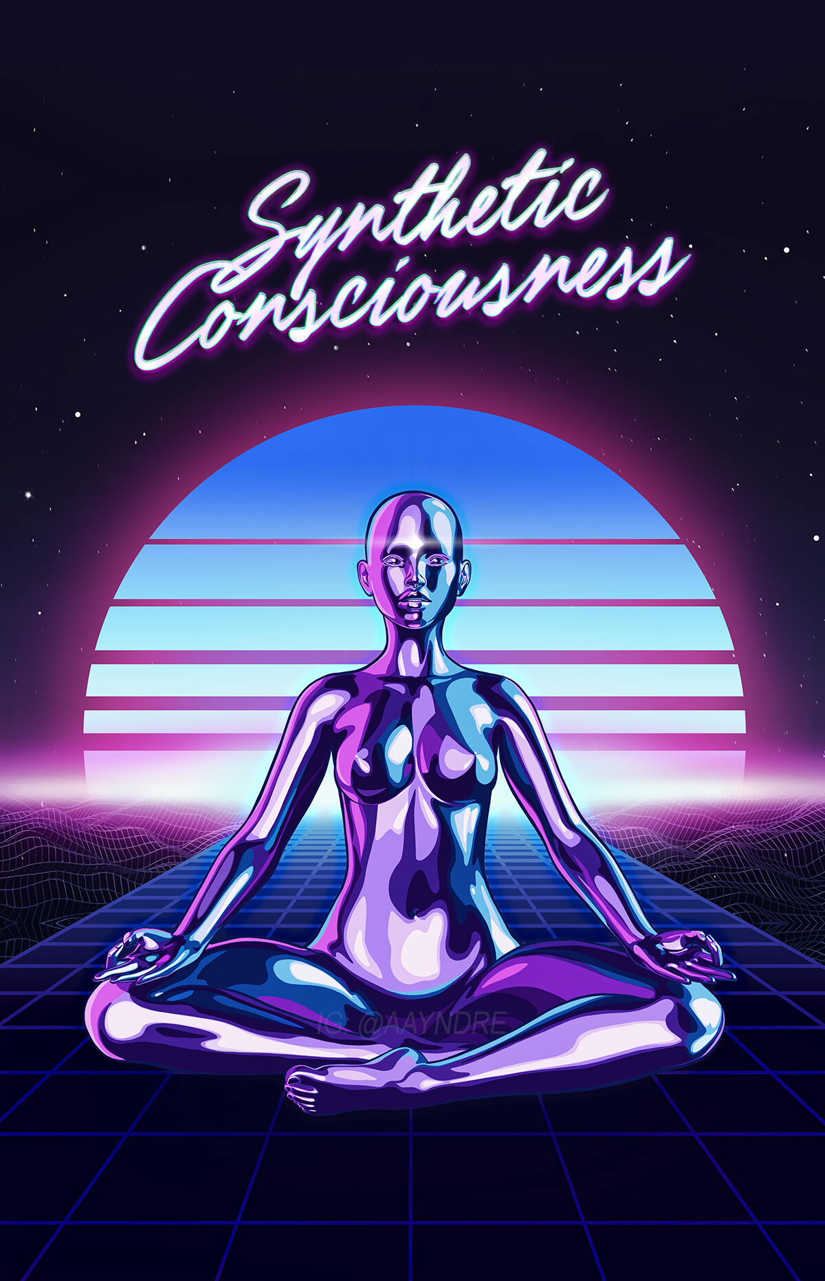 ArtStation - [synthetic consciousness] // ayndre ~ synthwave art