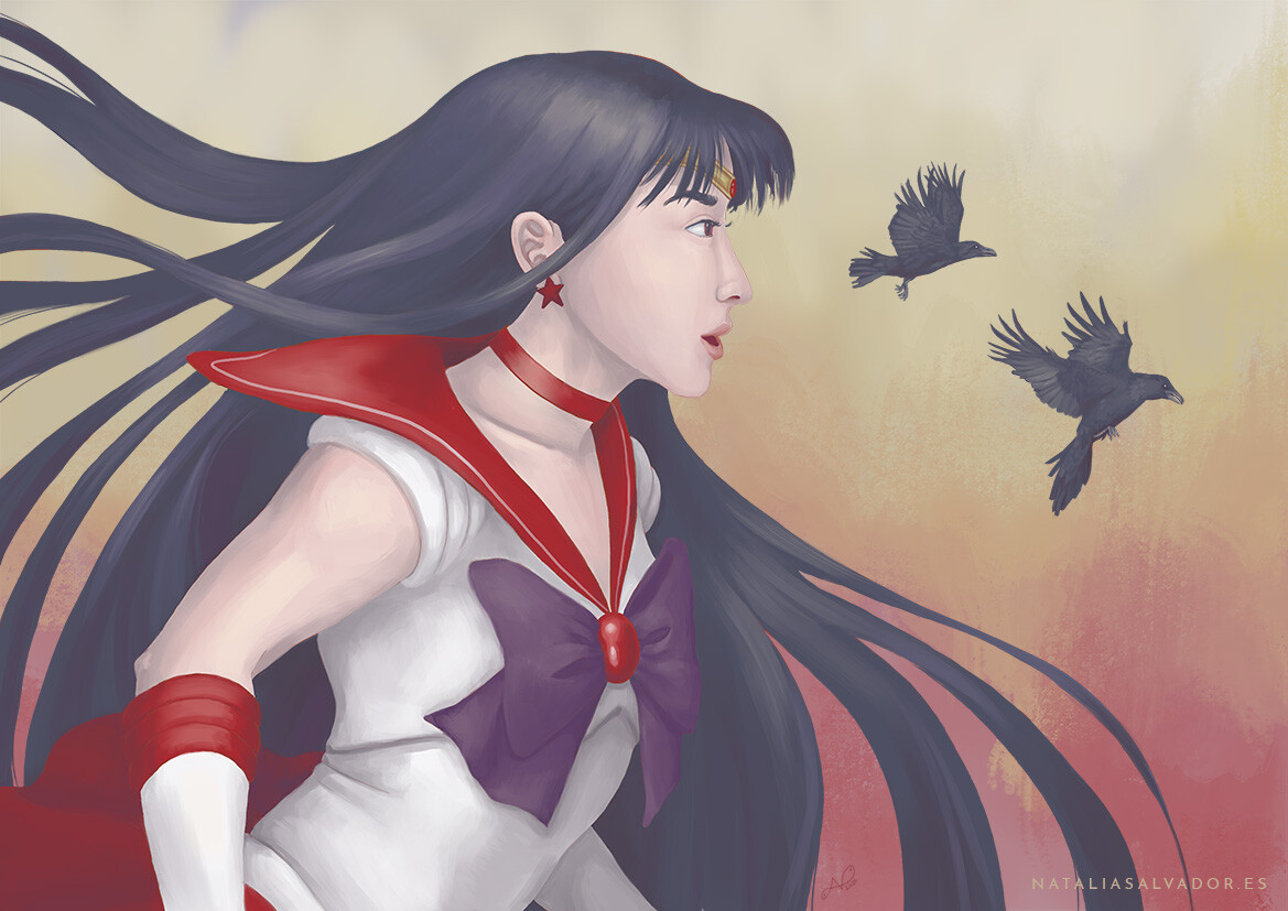 ArtStation - Sailor Mars with Phobos and Deimos