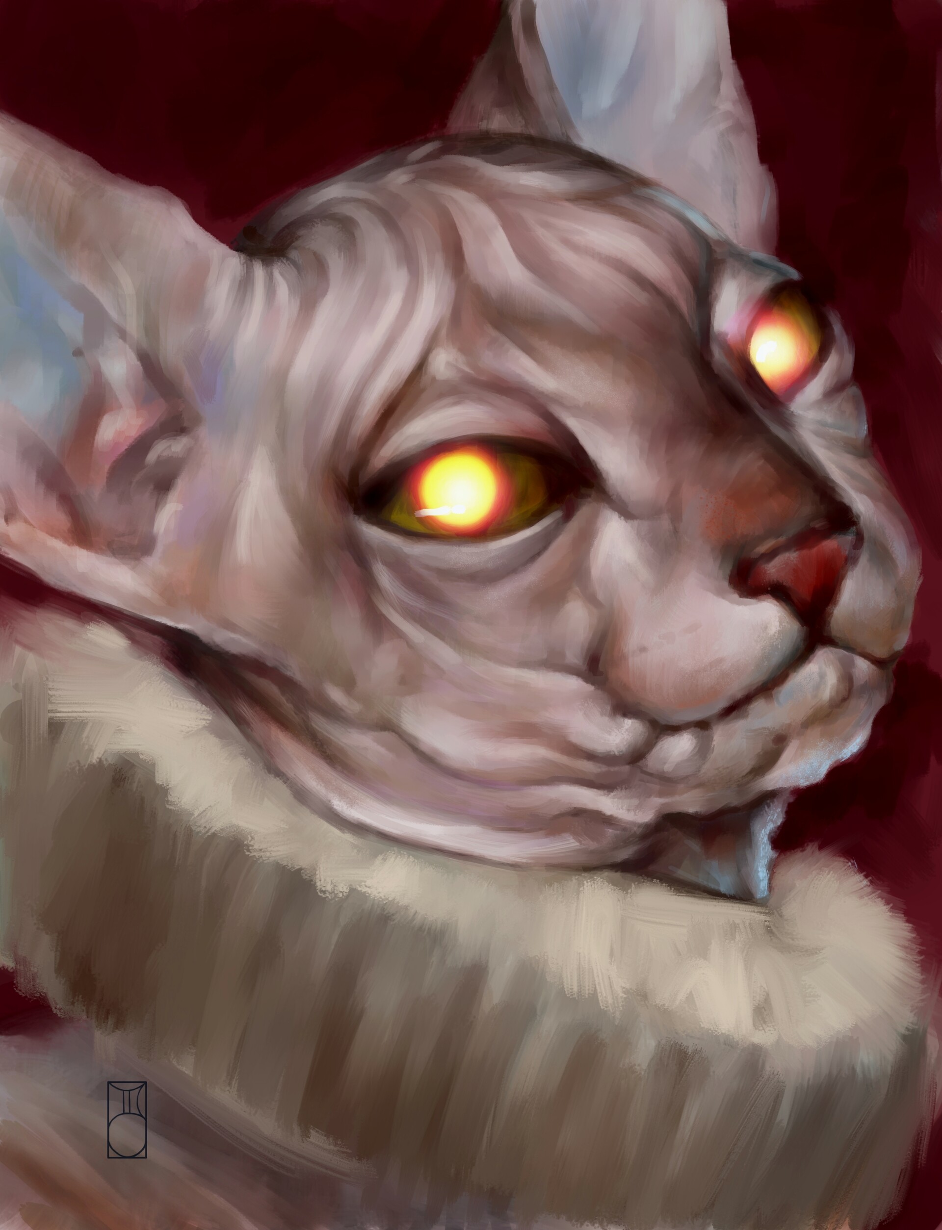 ArtStation - Evil sphinx cat