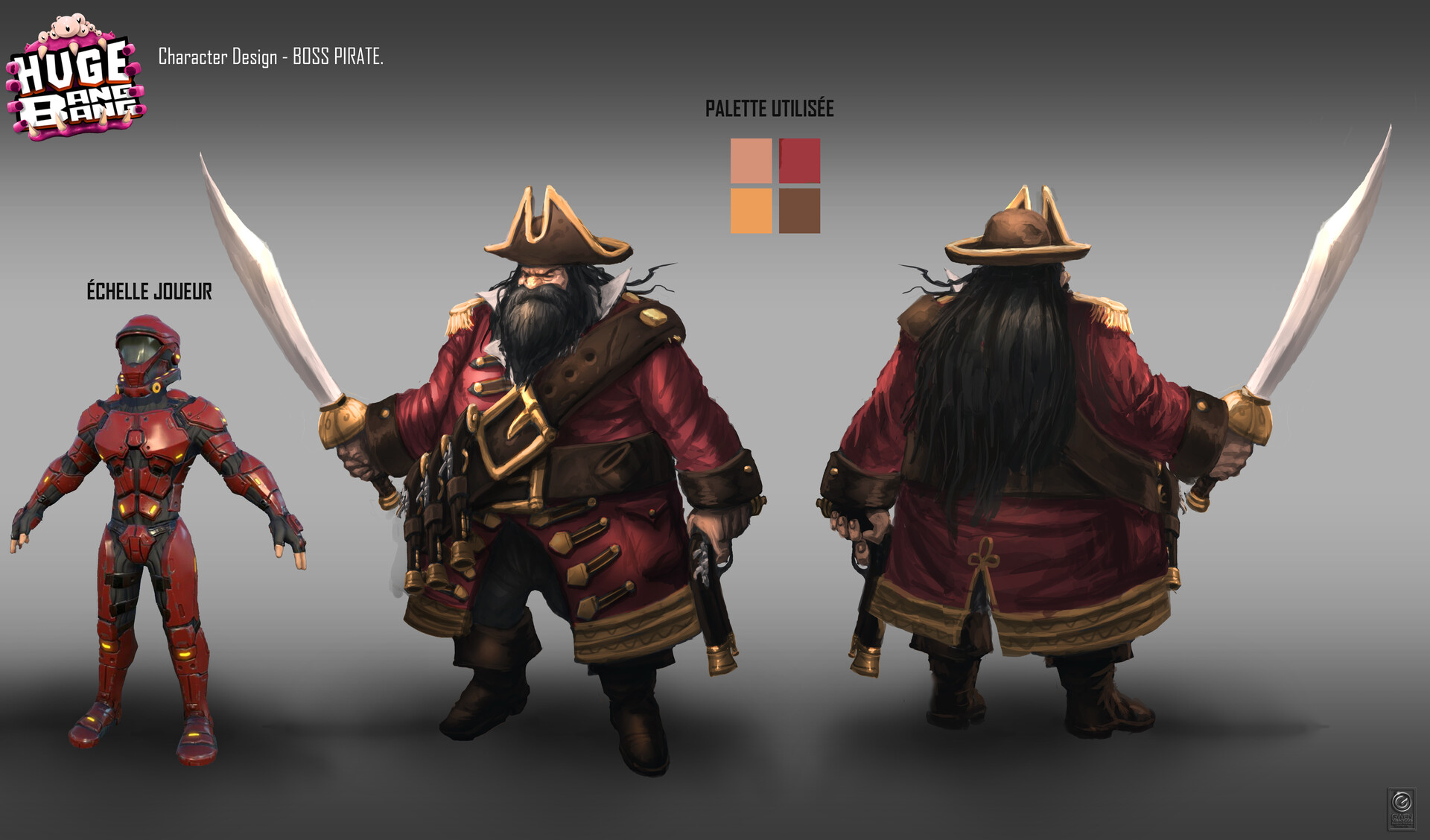 ArtStation - BOSS Design pour le jeu vidéo "HUGE BANG BANG" (Palomino ...