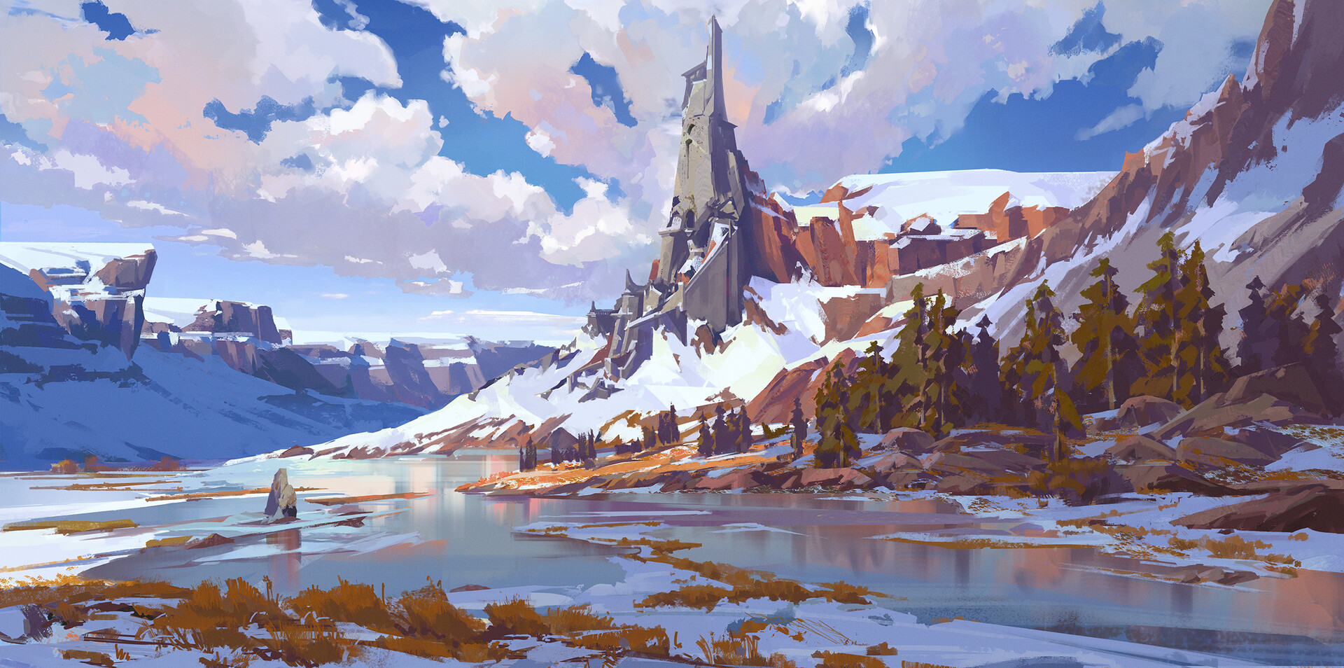 ArtStation - Mountain Castle