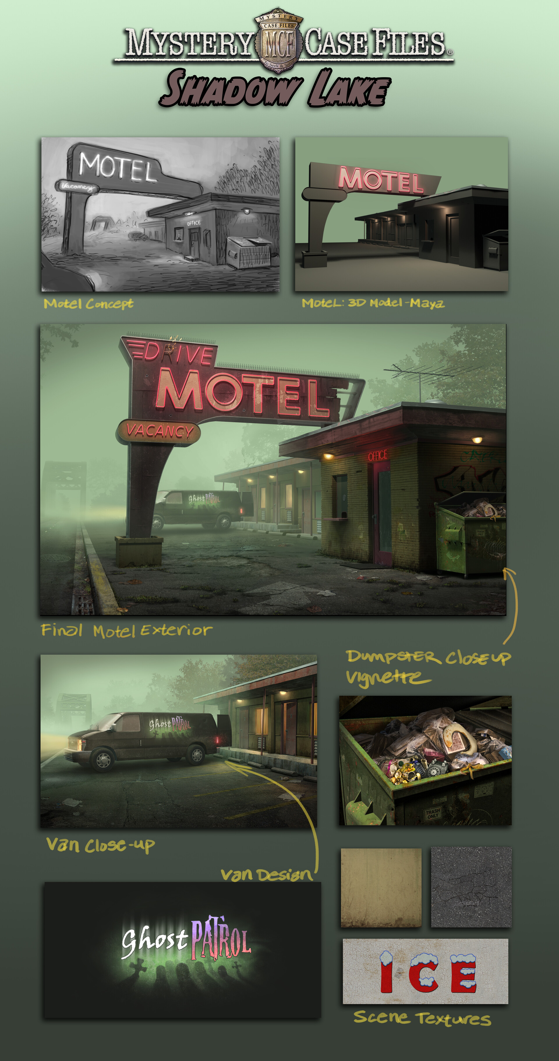 ArtStation - Shadow Lake Motel Exterior Process