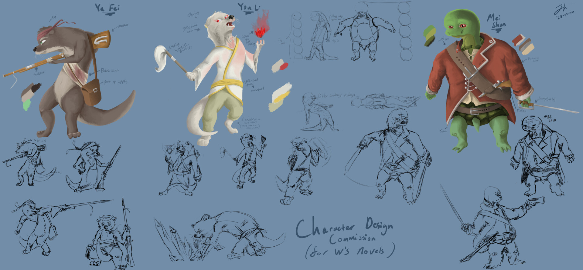 ArtStation - Warring Animals Character concept/reference