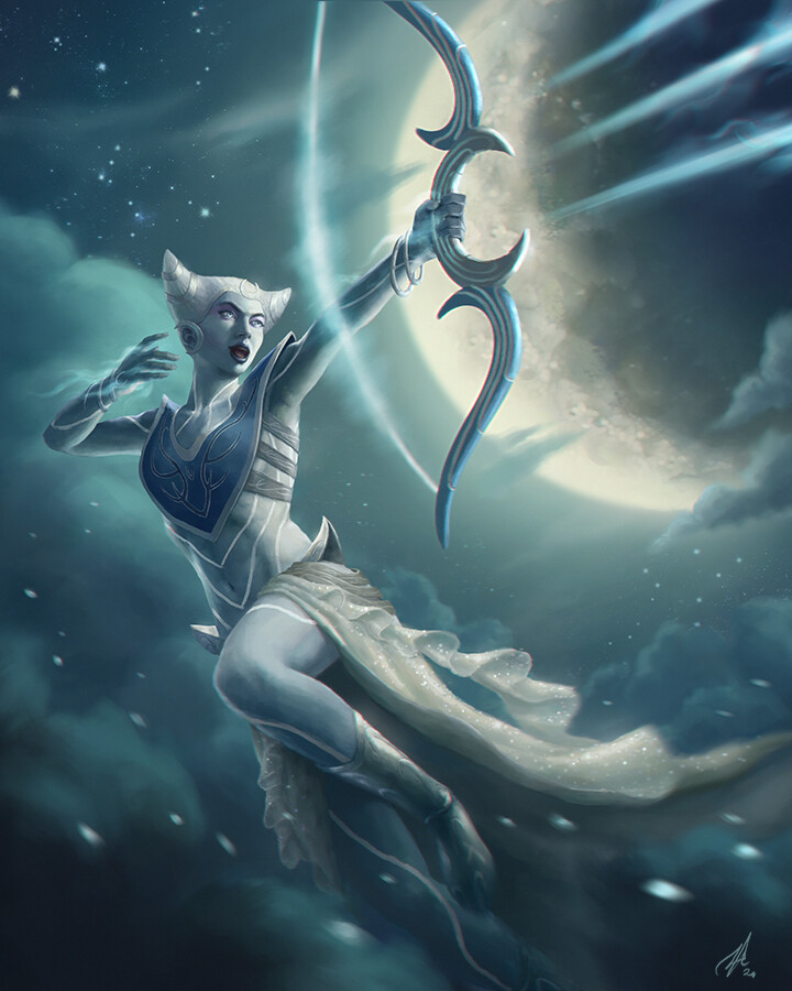 ArtStation - Eluna, the Lunar Huntress