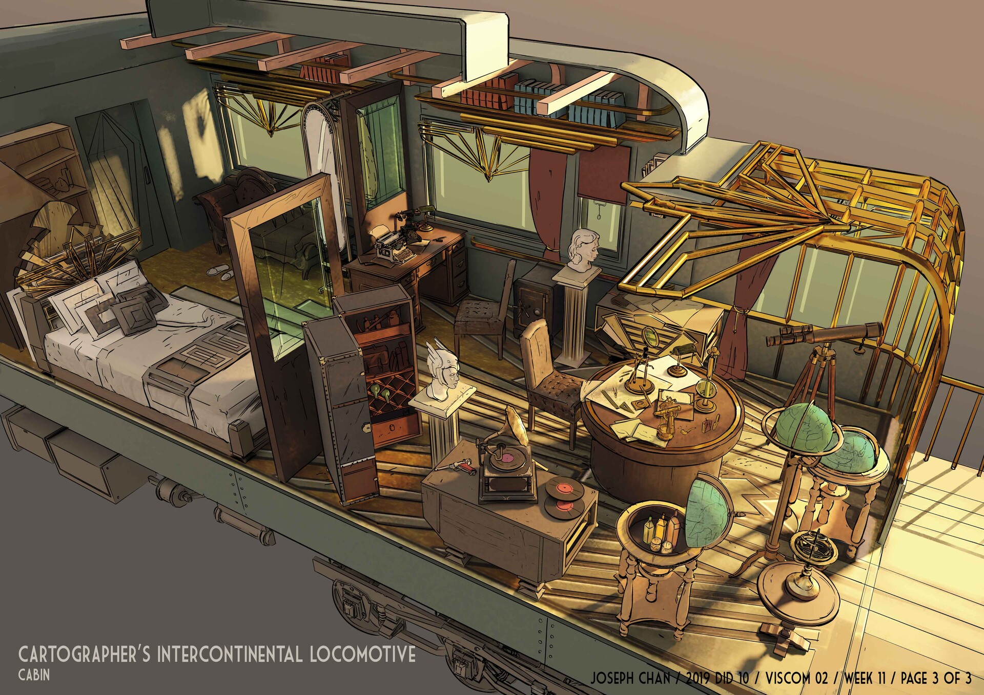 ArtStation - Cartographer's locomotive - Cabin