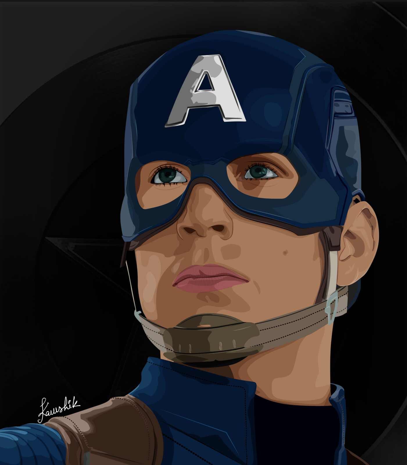Kawshik Ghosh - Captain America Vector Portrait