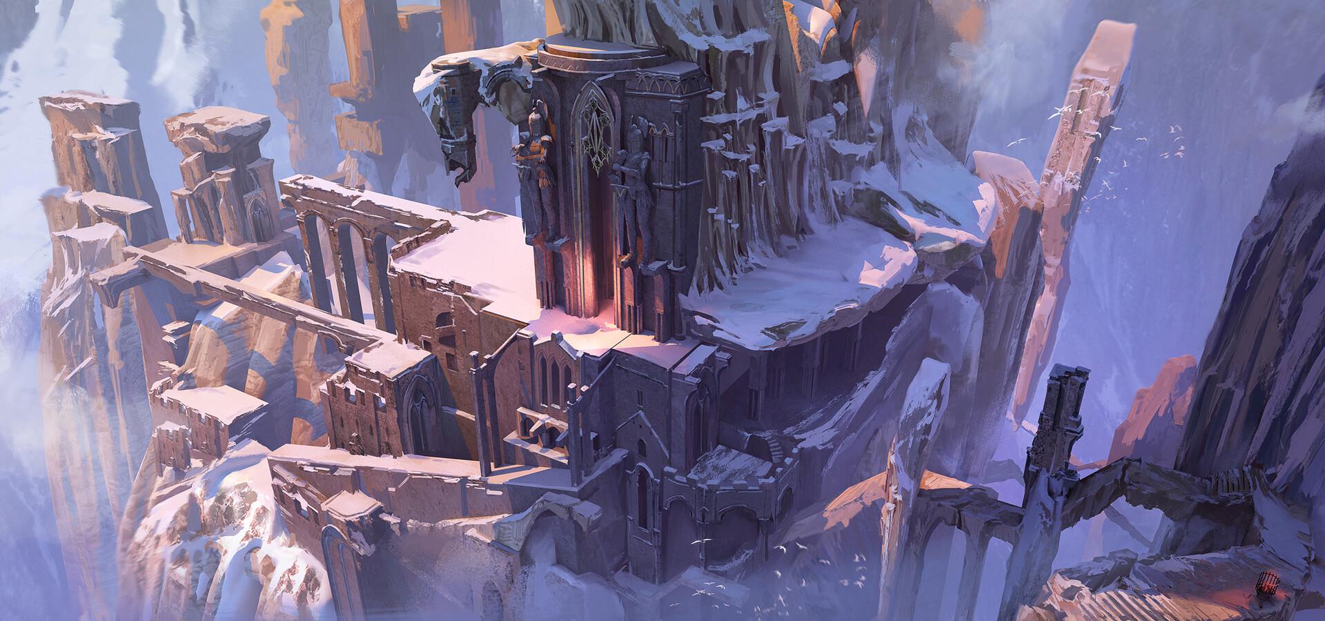 ArtStation - Snow mountain ruins