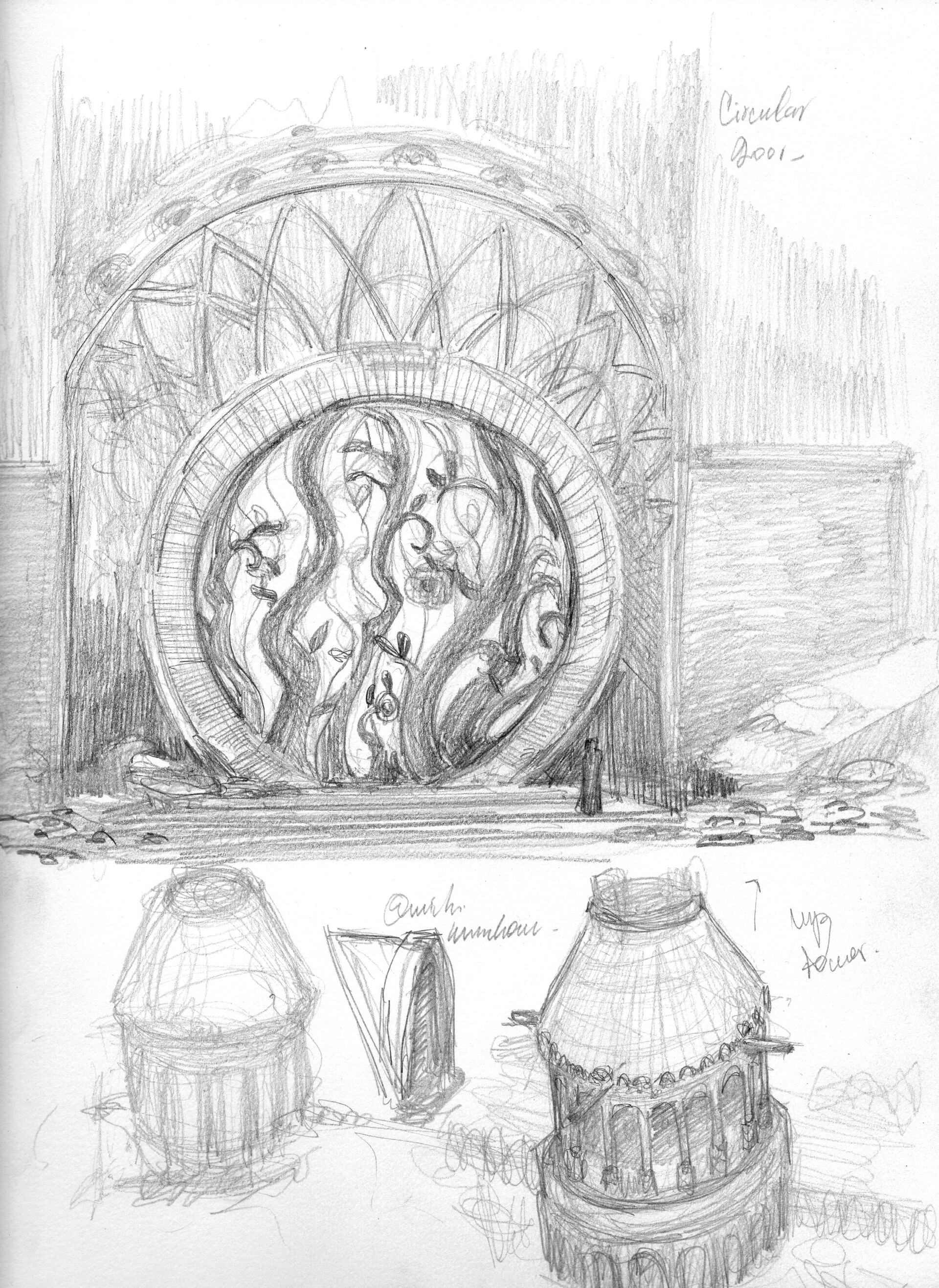 Nicolas Chacin Artwork - Gondolin Gate of Writhen Iron - From the ...