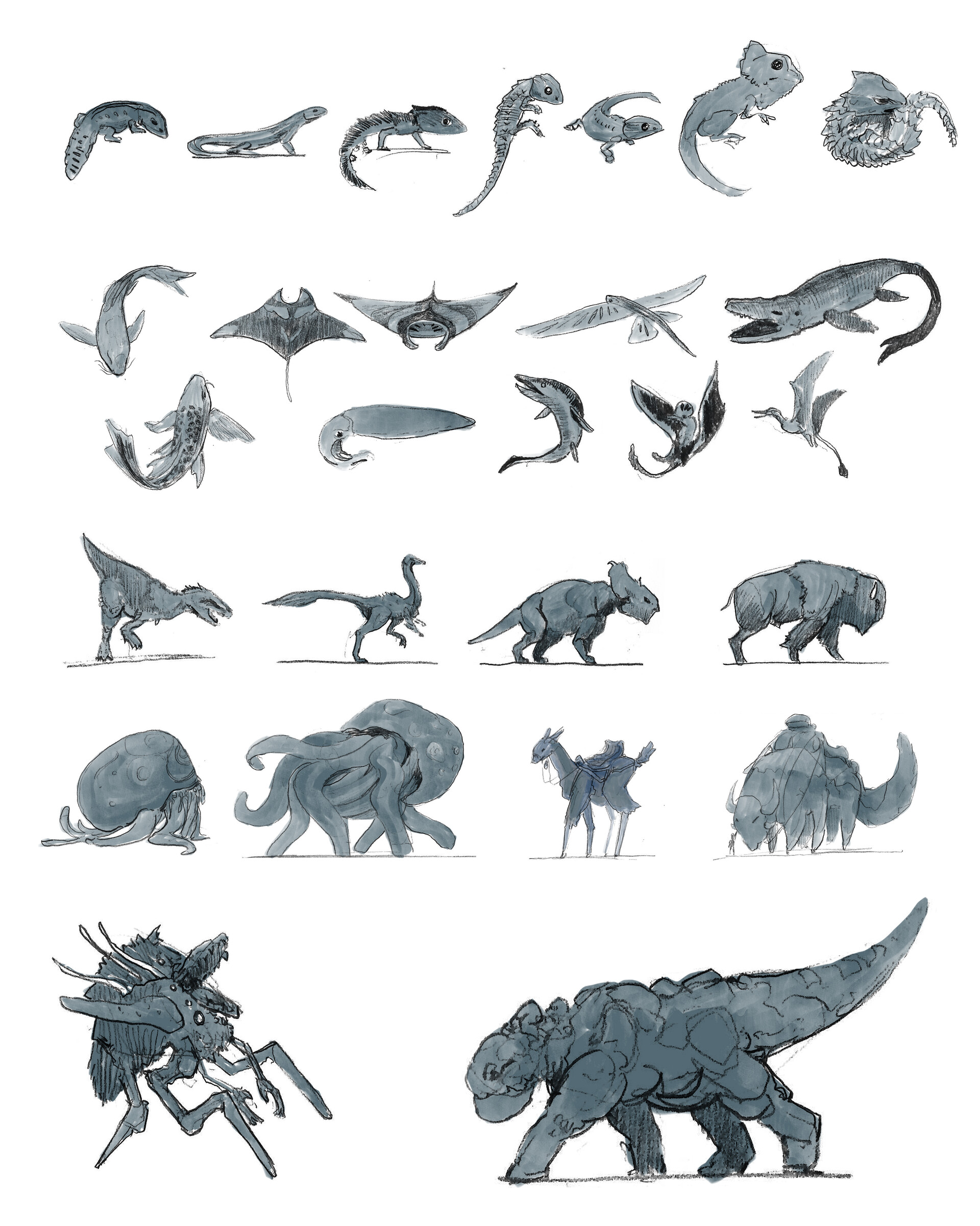 ArtStation - Various creature designs