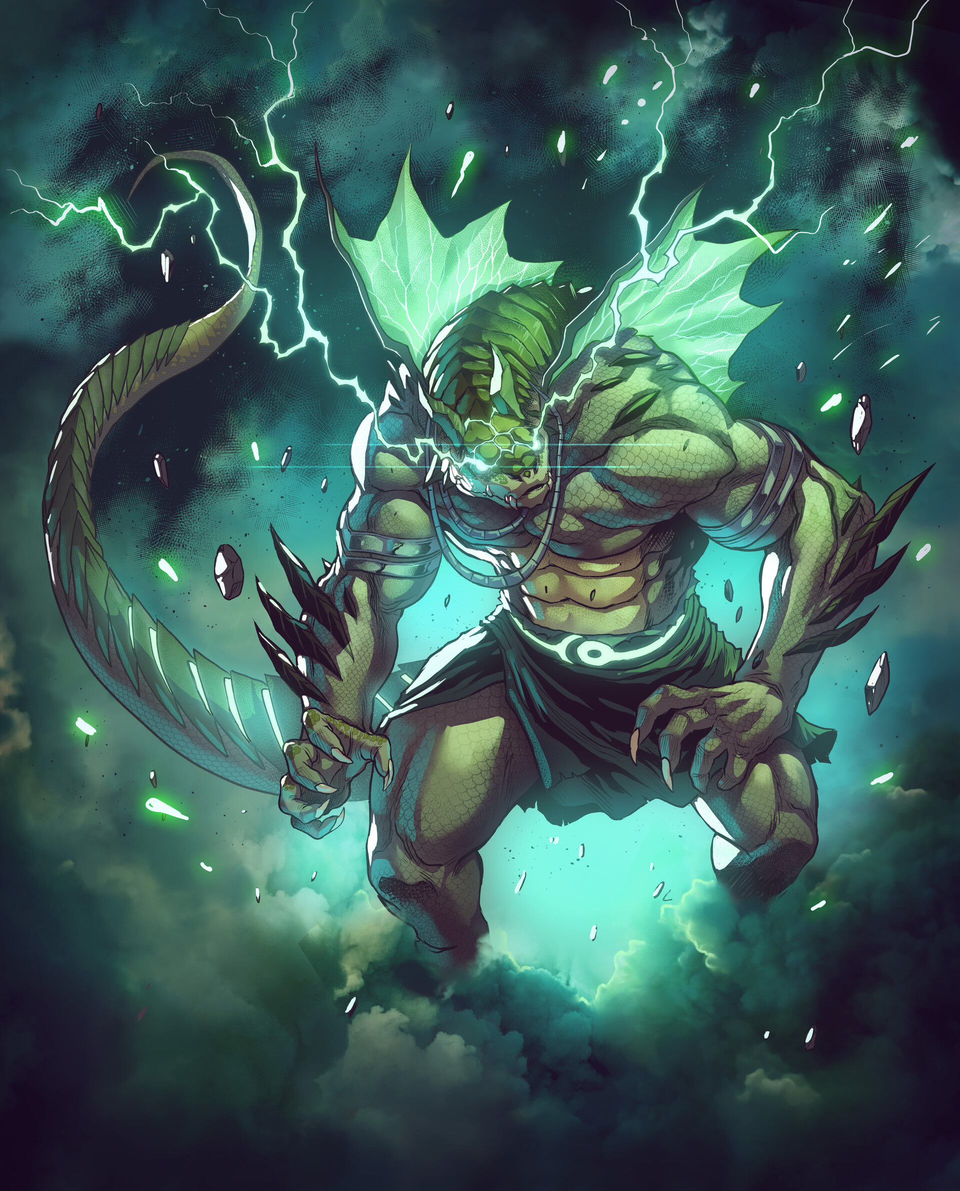 ArtStation - Lizard_God_concept -Battlecats, Tales of Valderia.