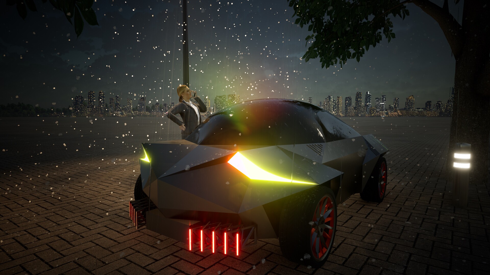 ArtStation - Tesla Compact Car Concept