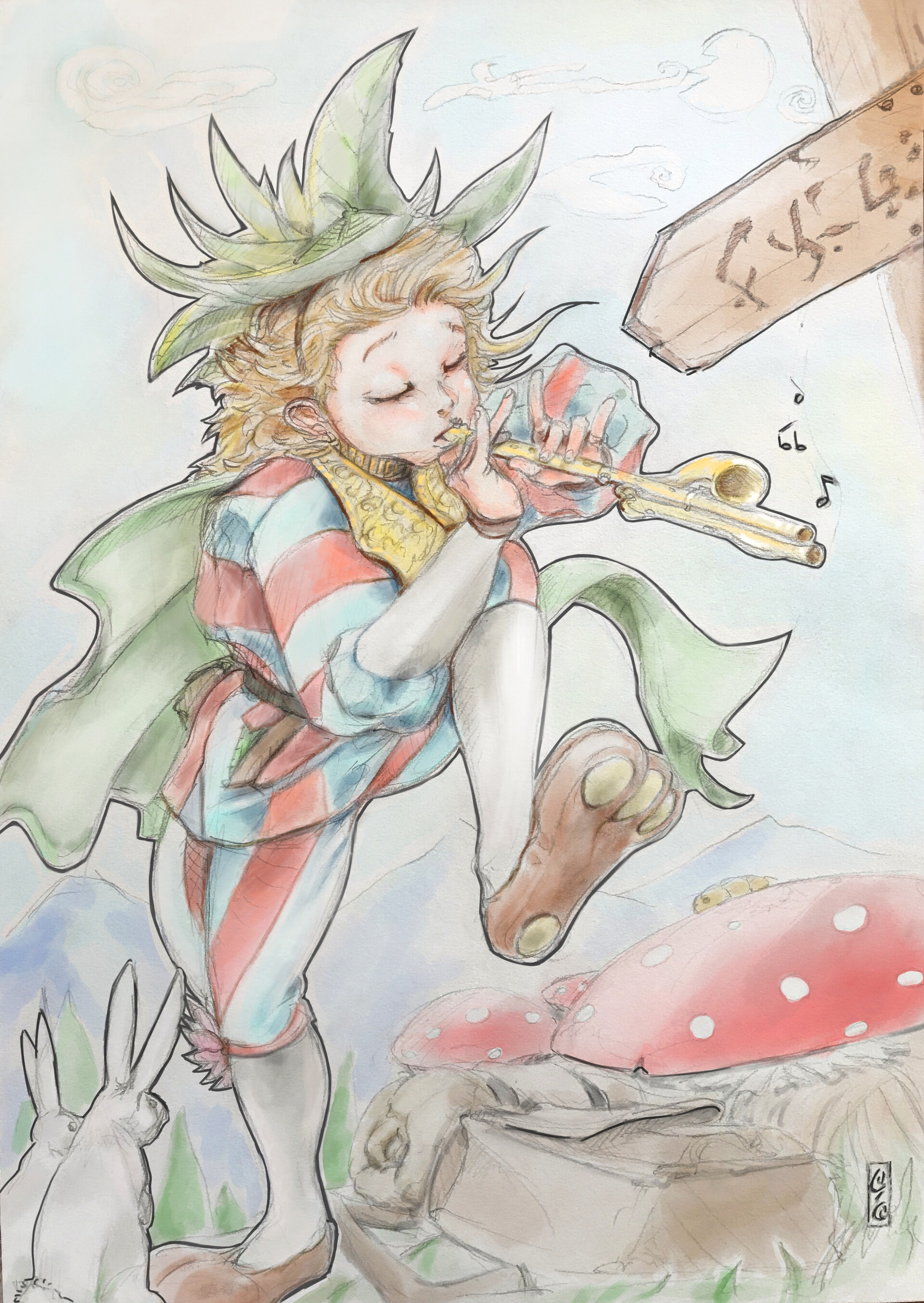 ArtStation - Ryuutama wondering minstrel