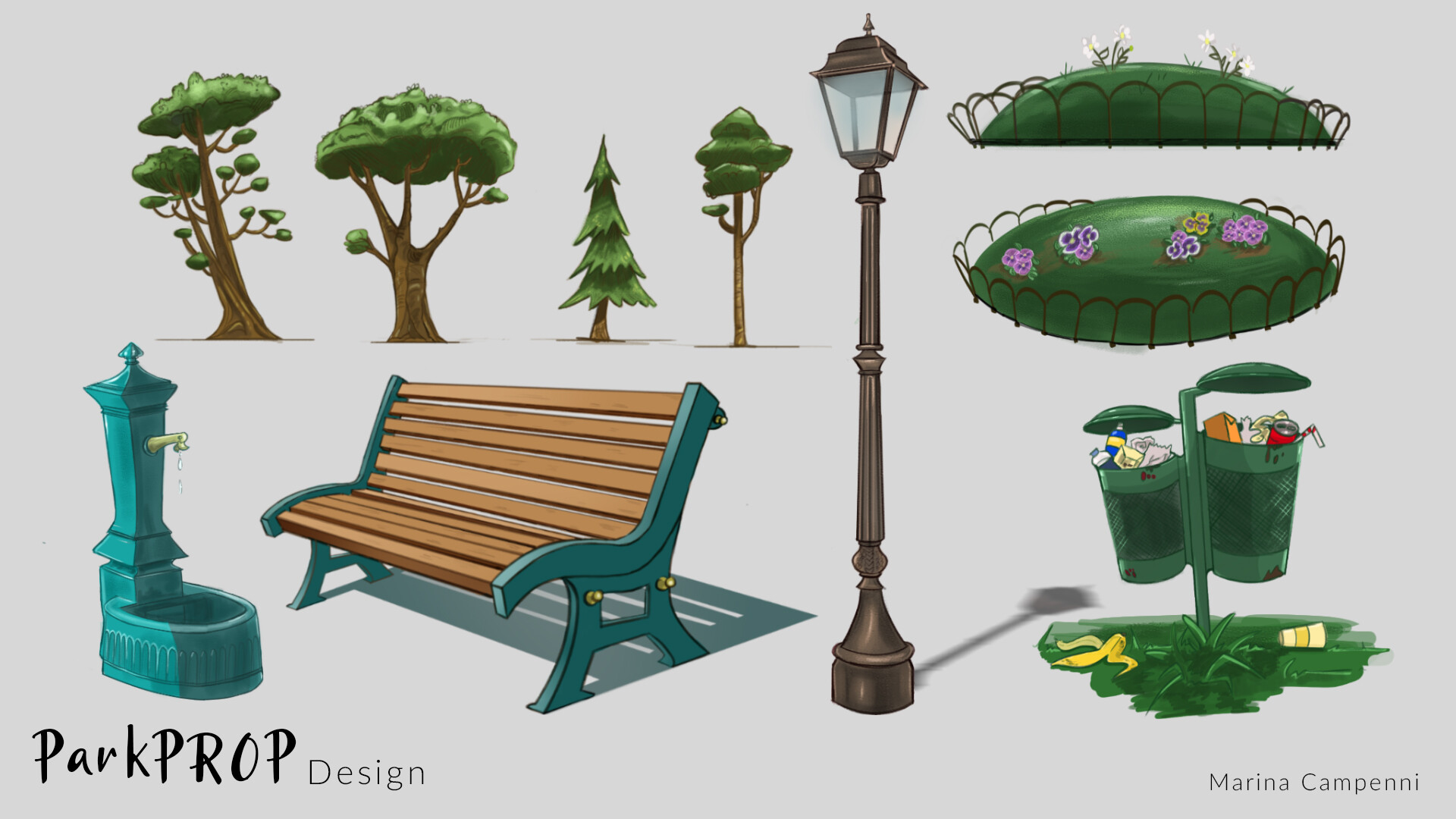 ArtStation - ParkProps - Prop Design
