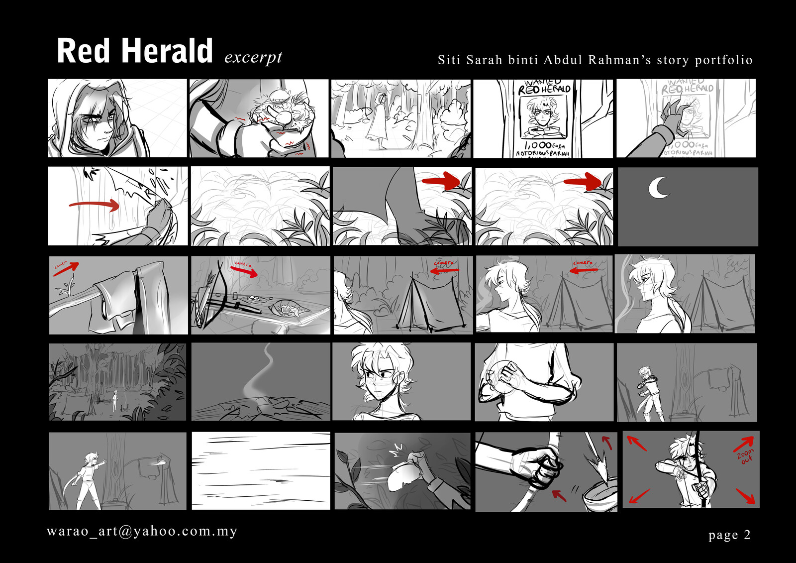 sarahwarao - "Red Herald" storyboard & animation (emphasis on 2019 ...