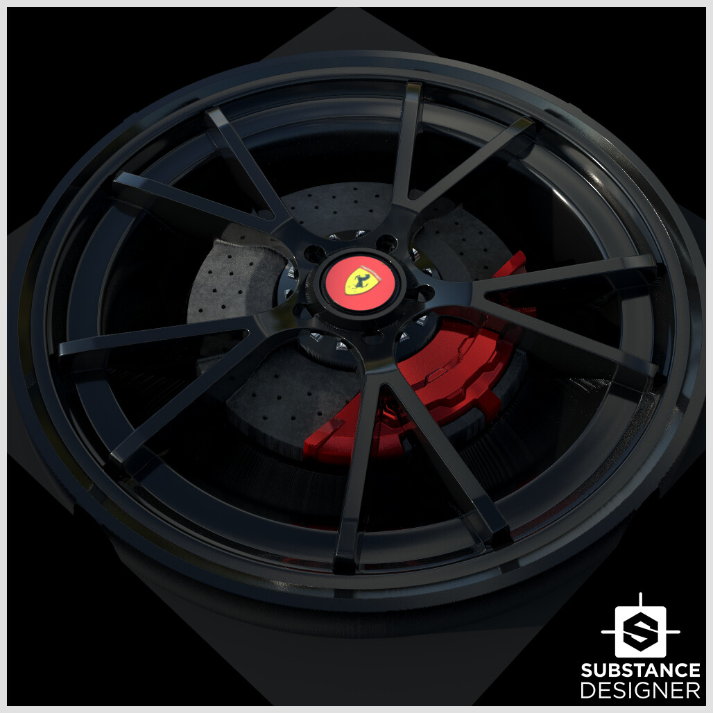 ArtStation - Sports Car Rim Texture - Substance Designer