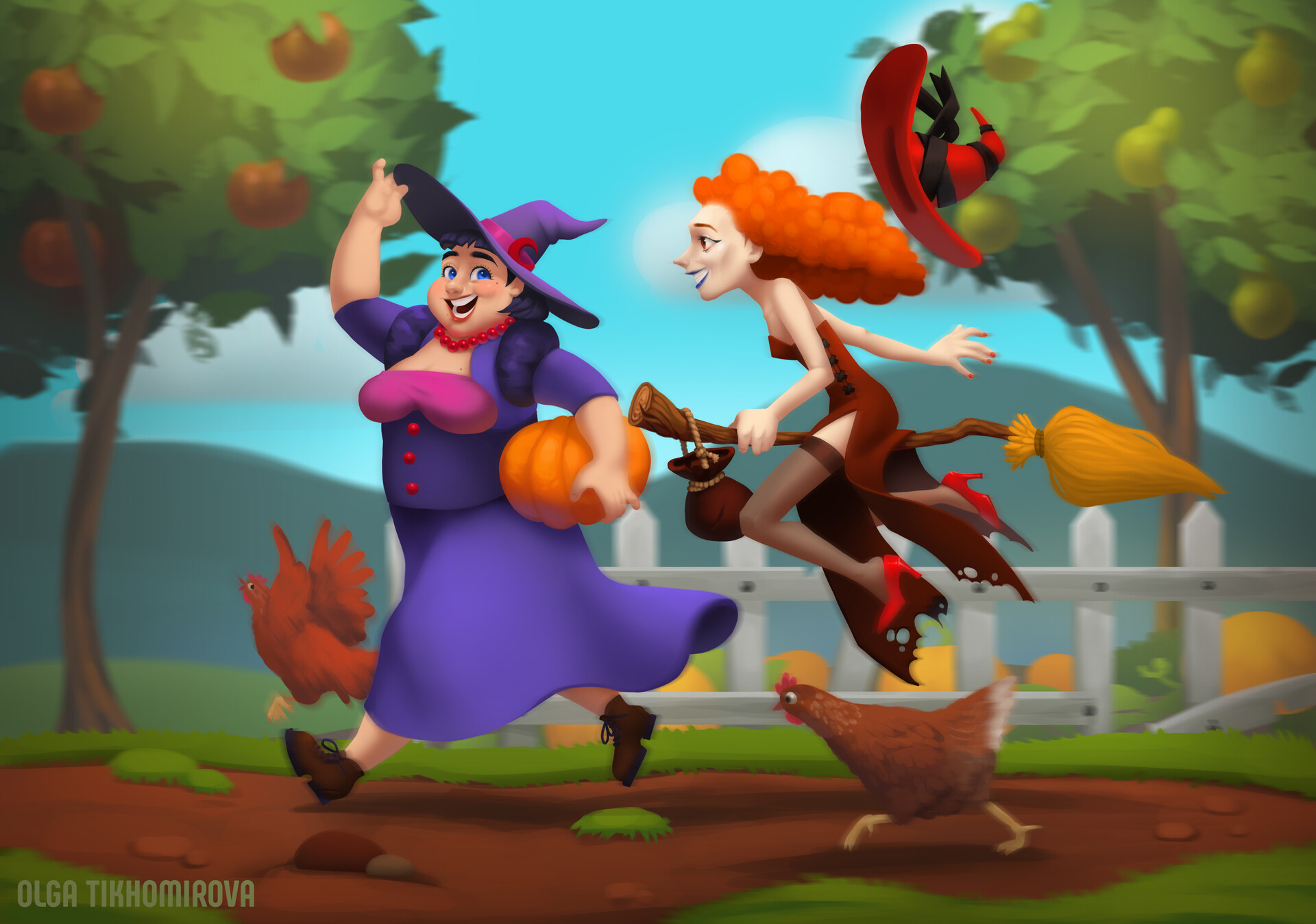ArtStation - Pumpkin Witches