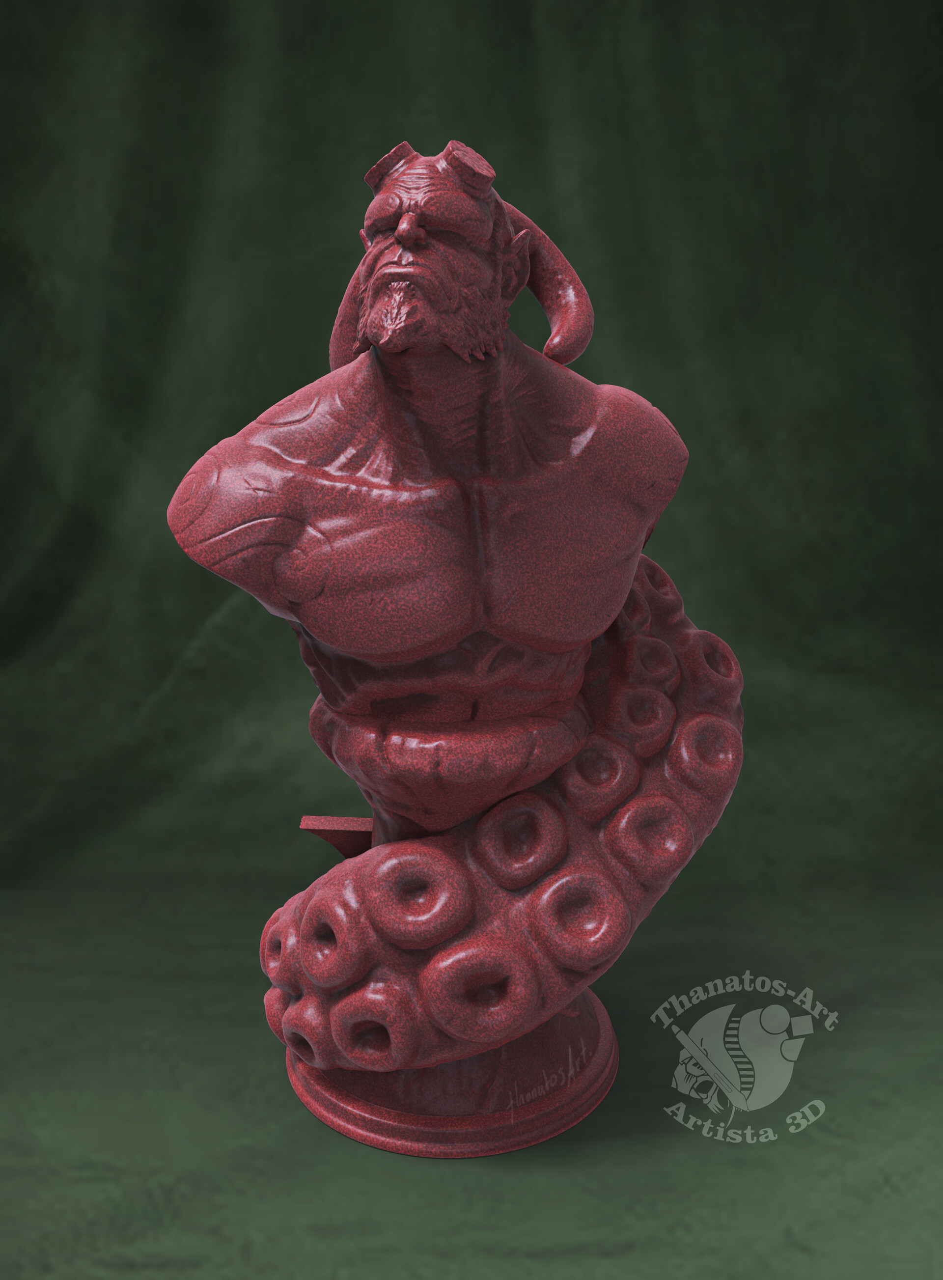 ArtStation - Hellboy Bust Fan Art.