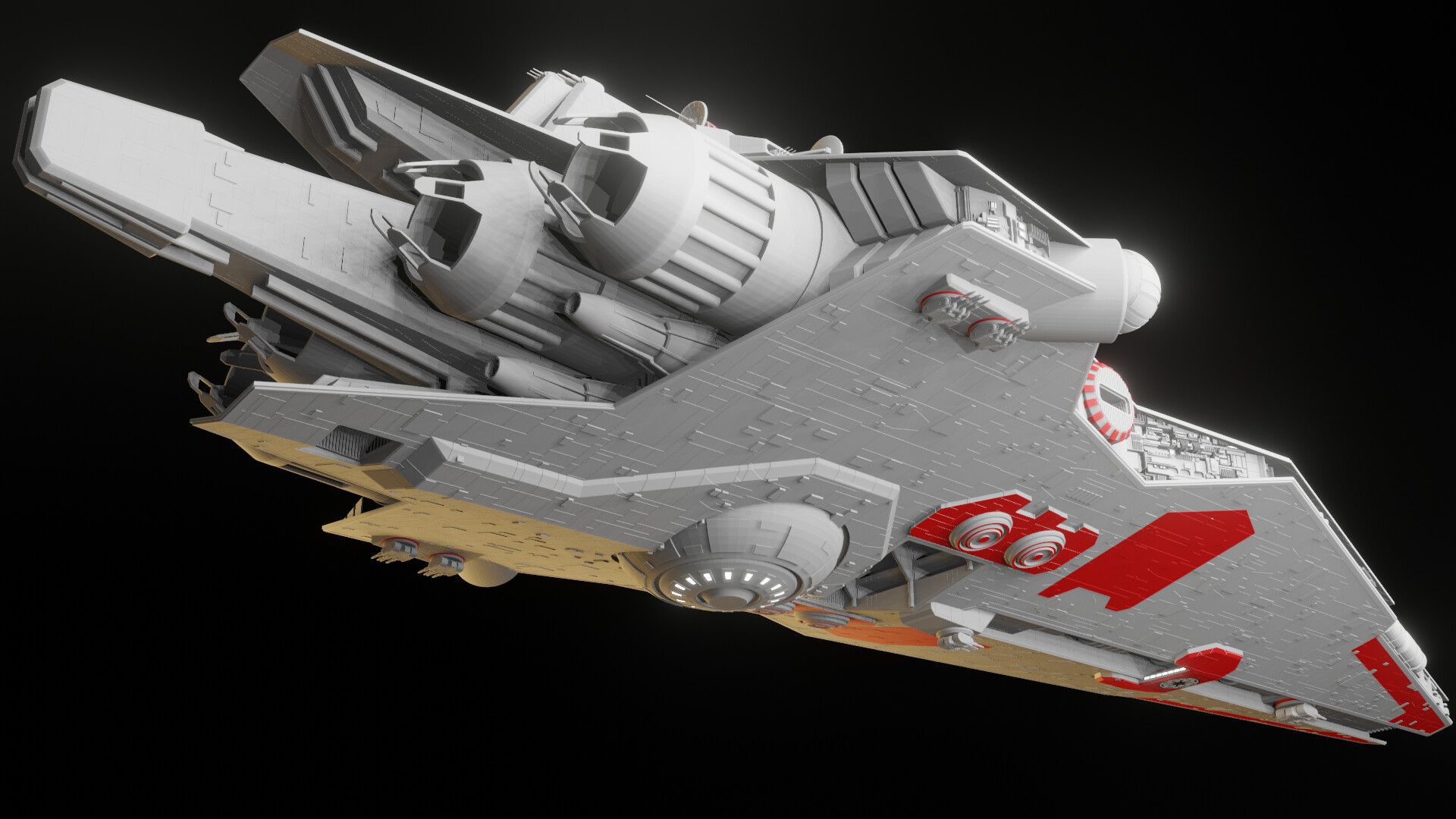 Legacy Class Star Destroyer Republic - Arquitens Class Frigate By
