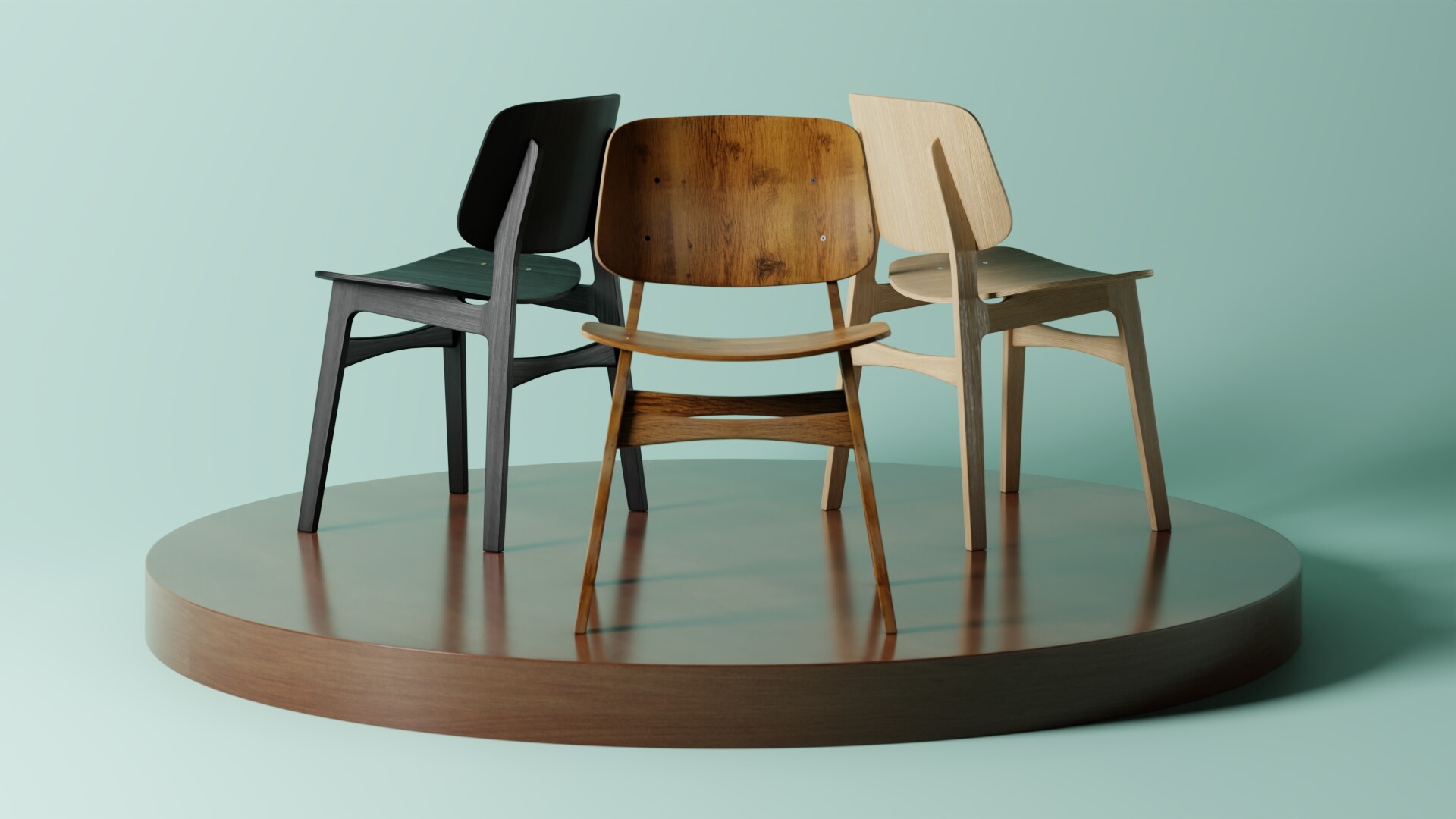 Dominik Koutny - Soborg Chair - Studio visualization