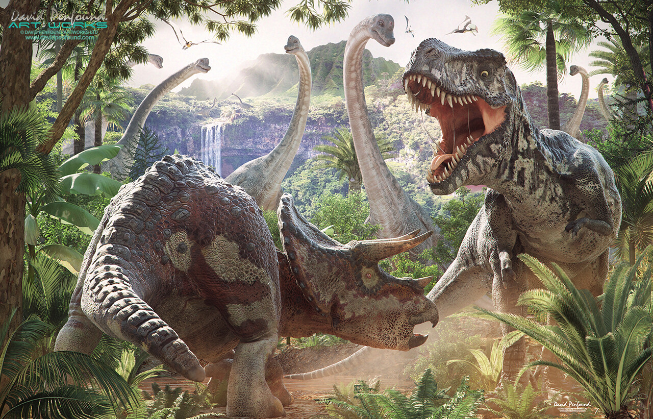 ArtStation - Dinosaur Battle