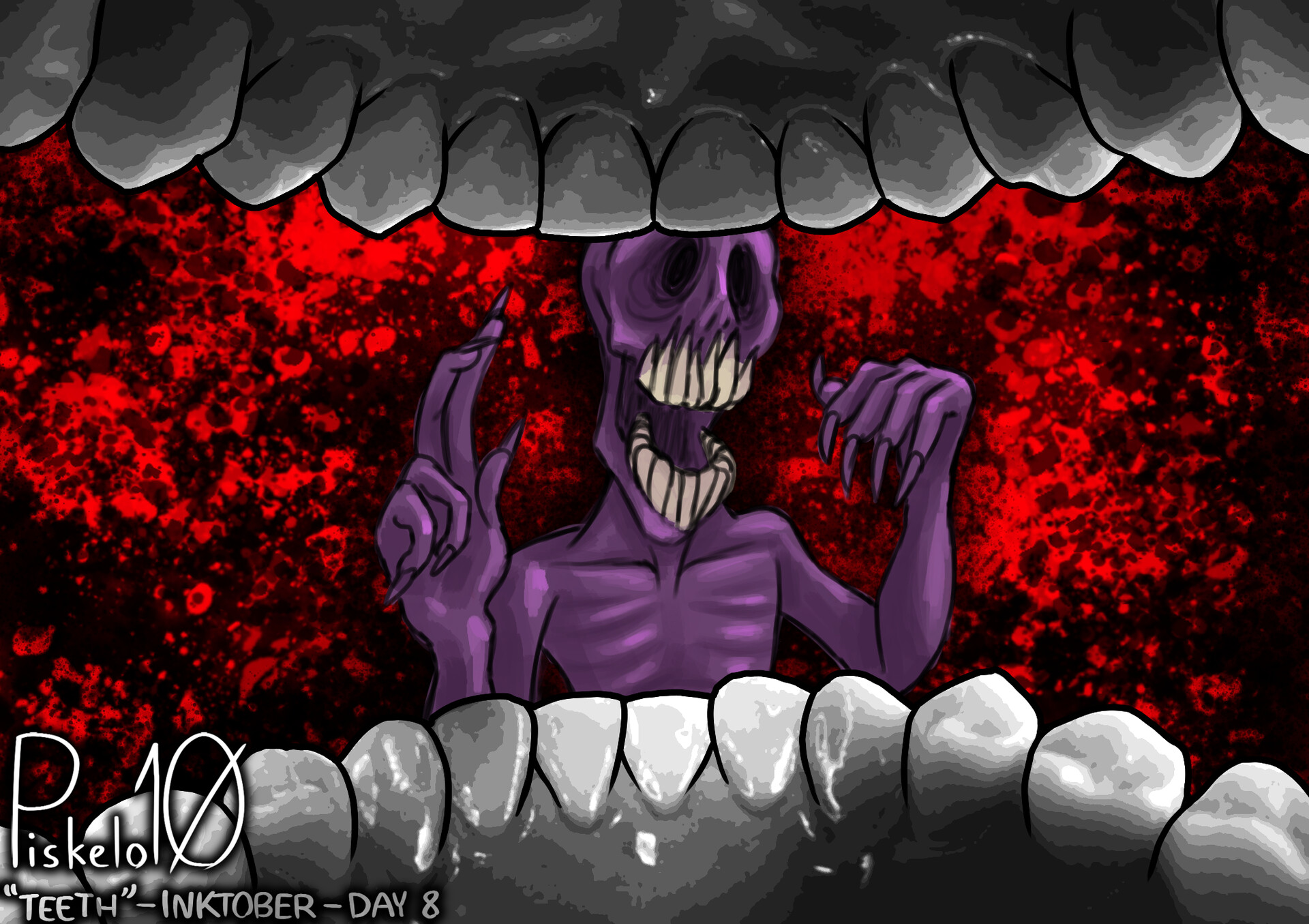 ArtStation - "Teeth" | Inktober 2020 | Day 8