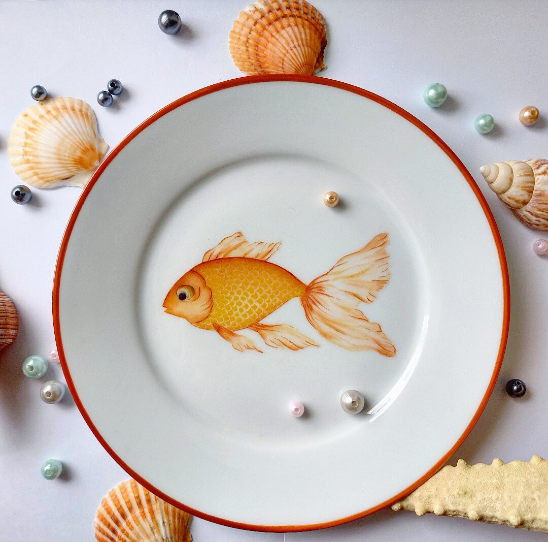 ArtStation - Fish plate hand painted