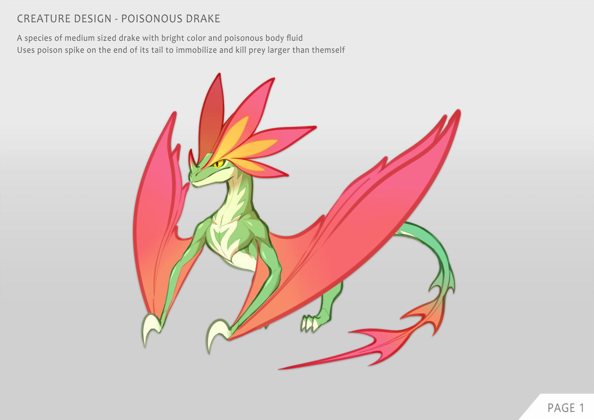 ArtStation - Creature Design - Poisonous Drake