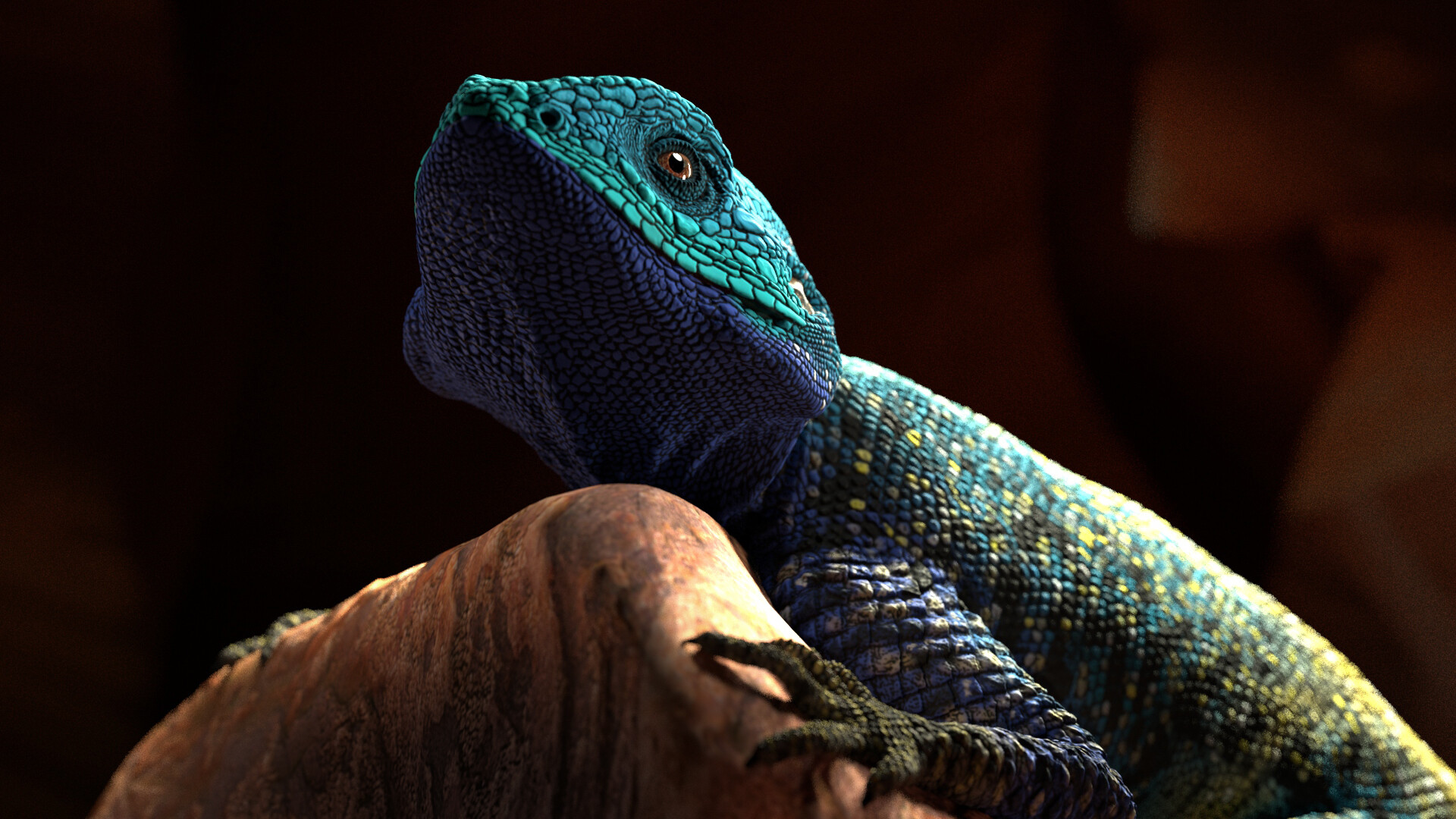 Blue Basilisk Lizard