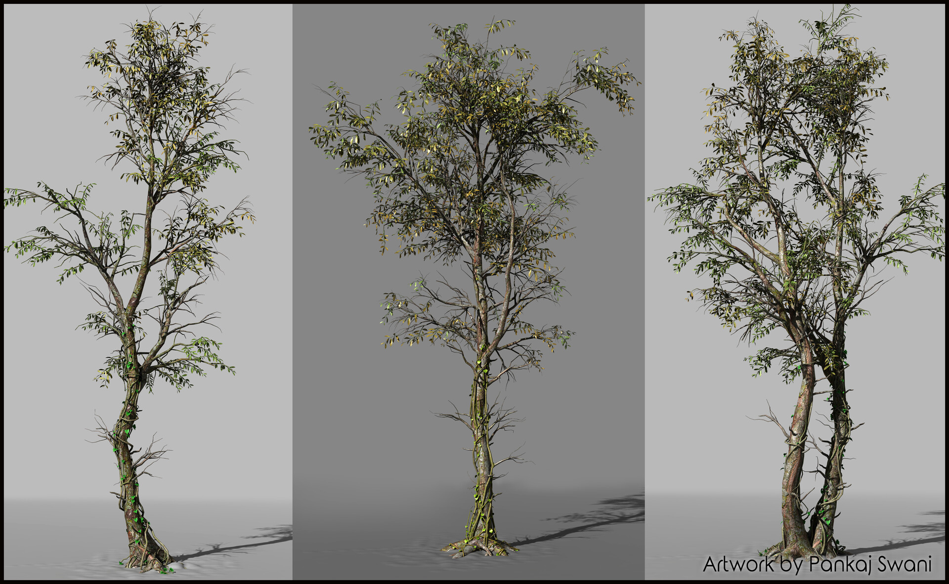 ArtStation - low poly Trees