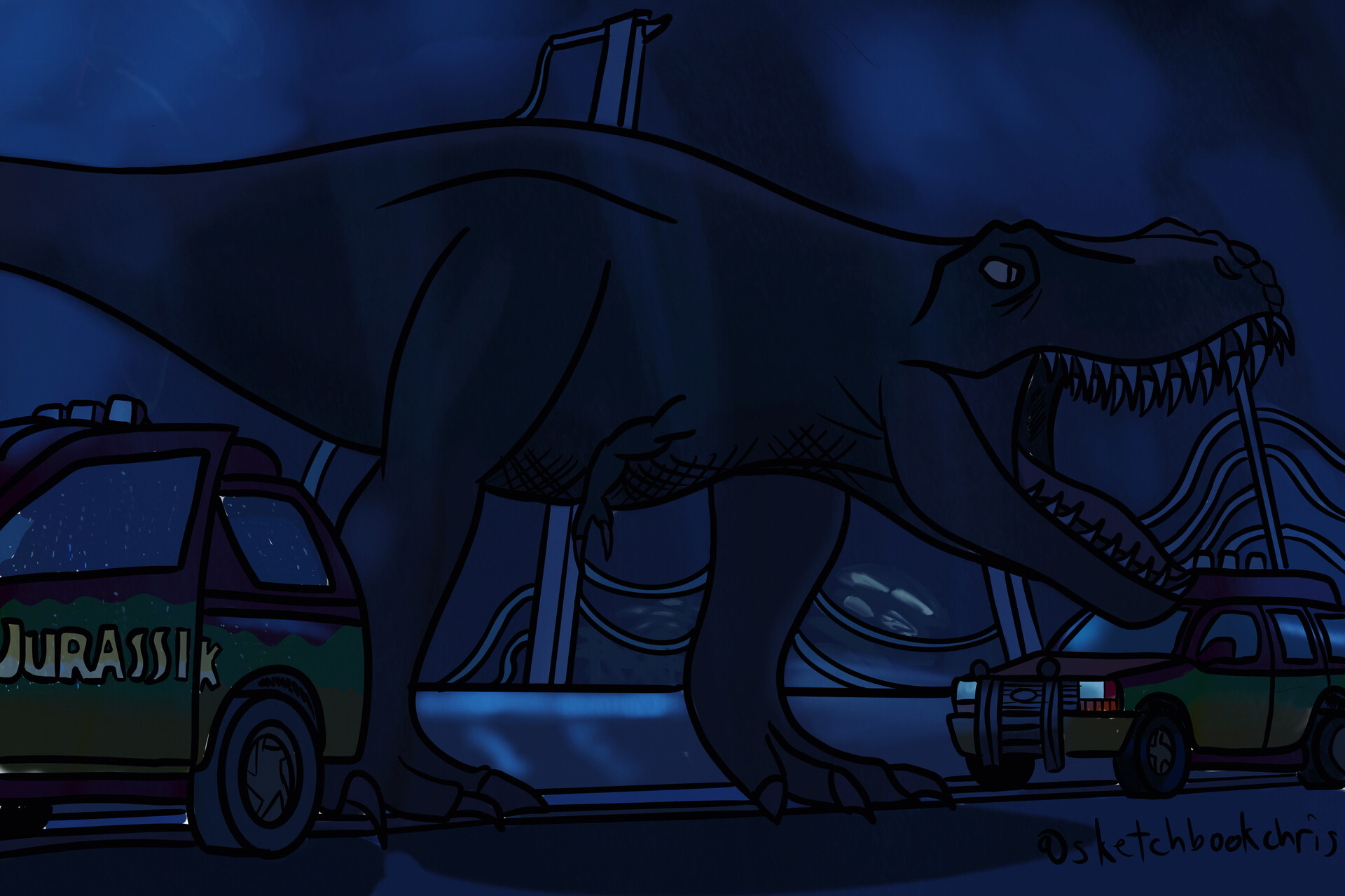 ArtStation - T-Rex Escape