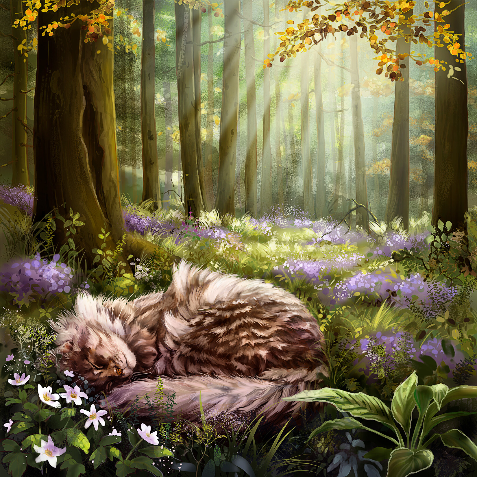 ArtStation - The forest cat
