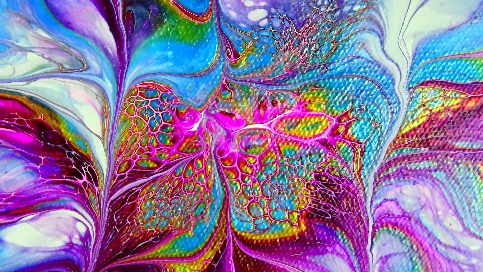 Fiona Art - Wrecked bloom ~ Acrylic pour painting ~ Trying my pouring ...
