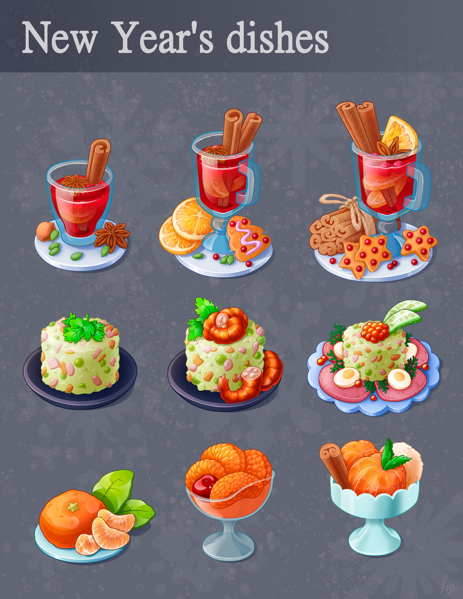 ArtStation - New Year's dishes